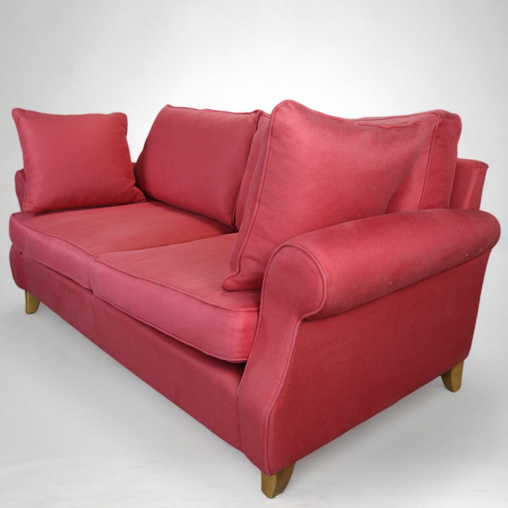 Images for 3376050. SOFA, 3-seater, upholstered in rose red woven ...