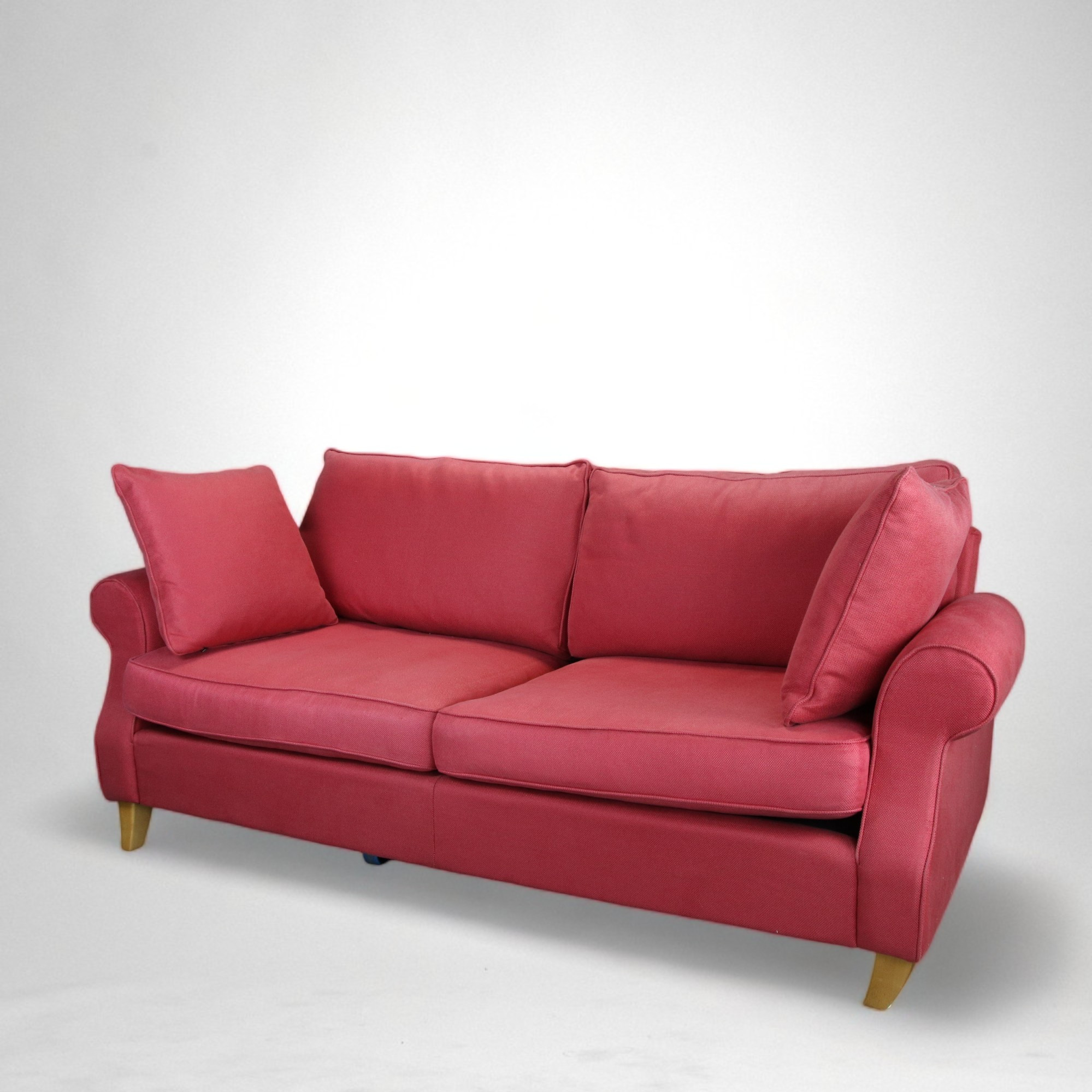 Images for 3376050. SOFA, 3-seater, upholstered in rose red woven ...