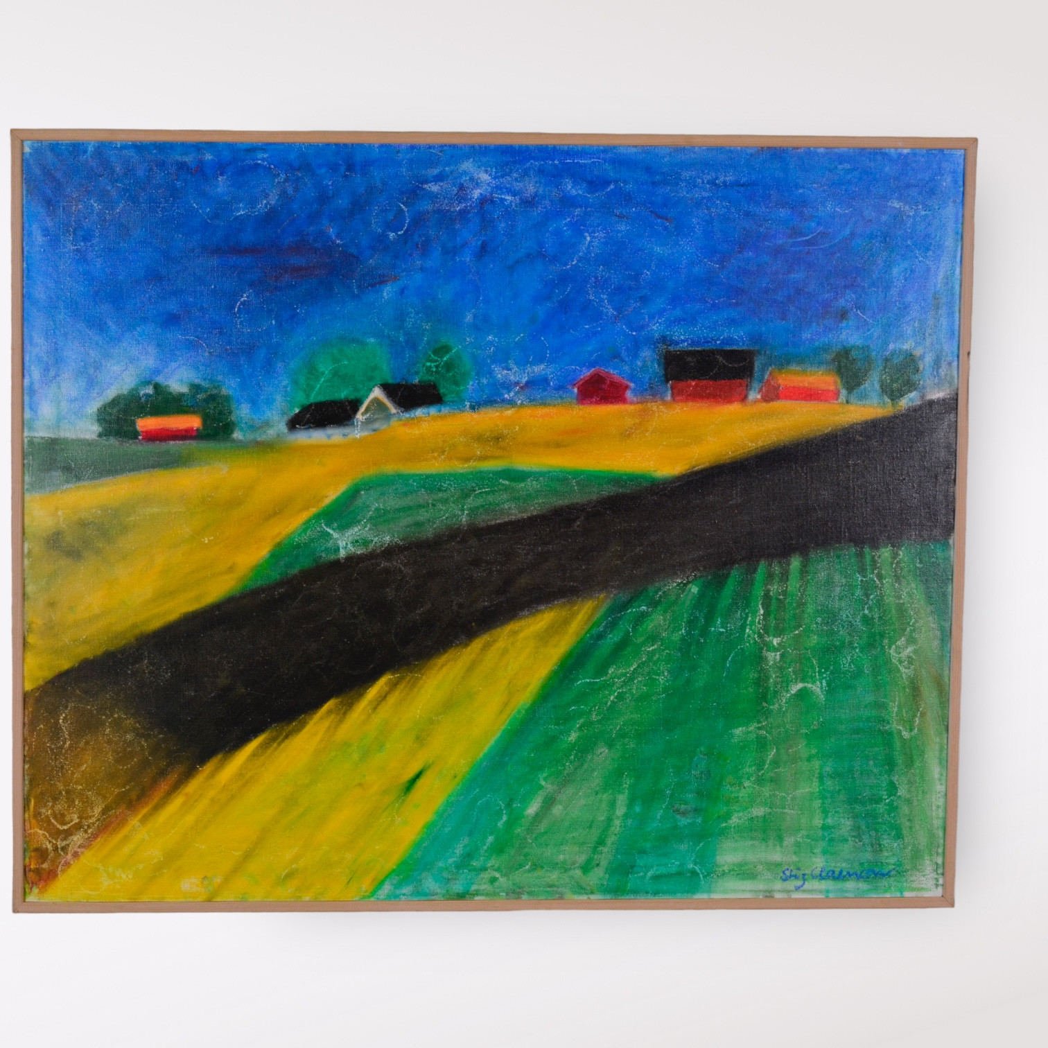 STIG CLAESSON. Olja på duk. Konst - Måleri - Auctionet