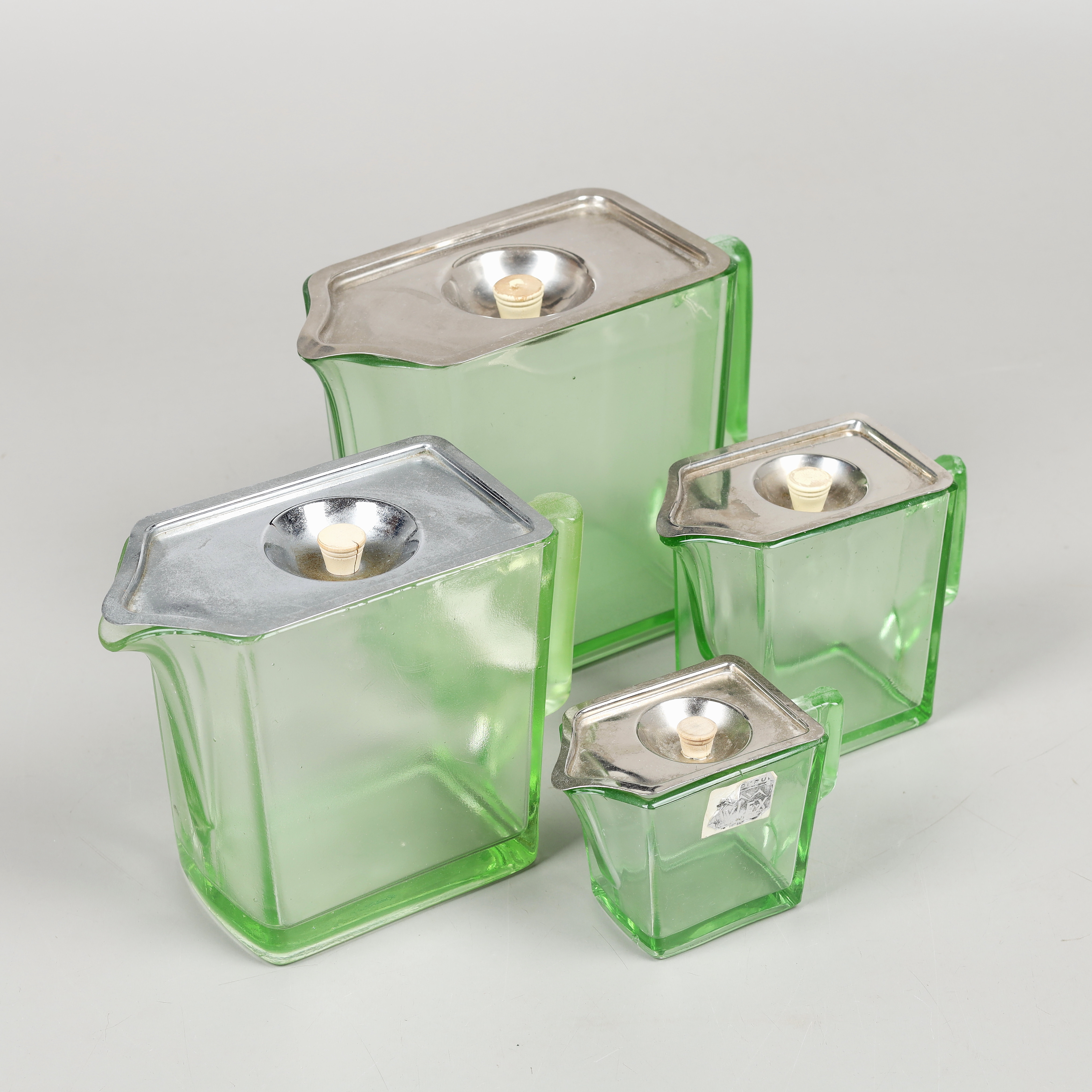 WILLIAM STENBERG. "Kylex", skäppor, 12 st, glas, Gullaskruf, 1900 ...