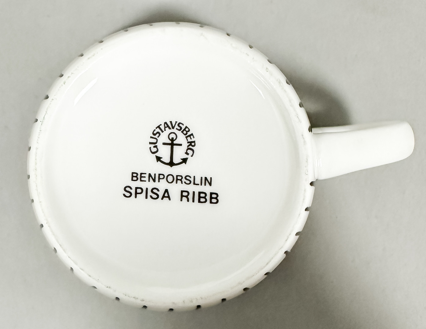 STIG LINDBERG. KAFFEKOPPAR & FAT, 11 st, benporslin, "Spisa Ribb ...