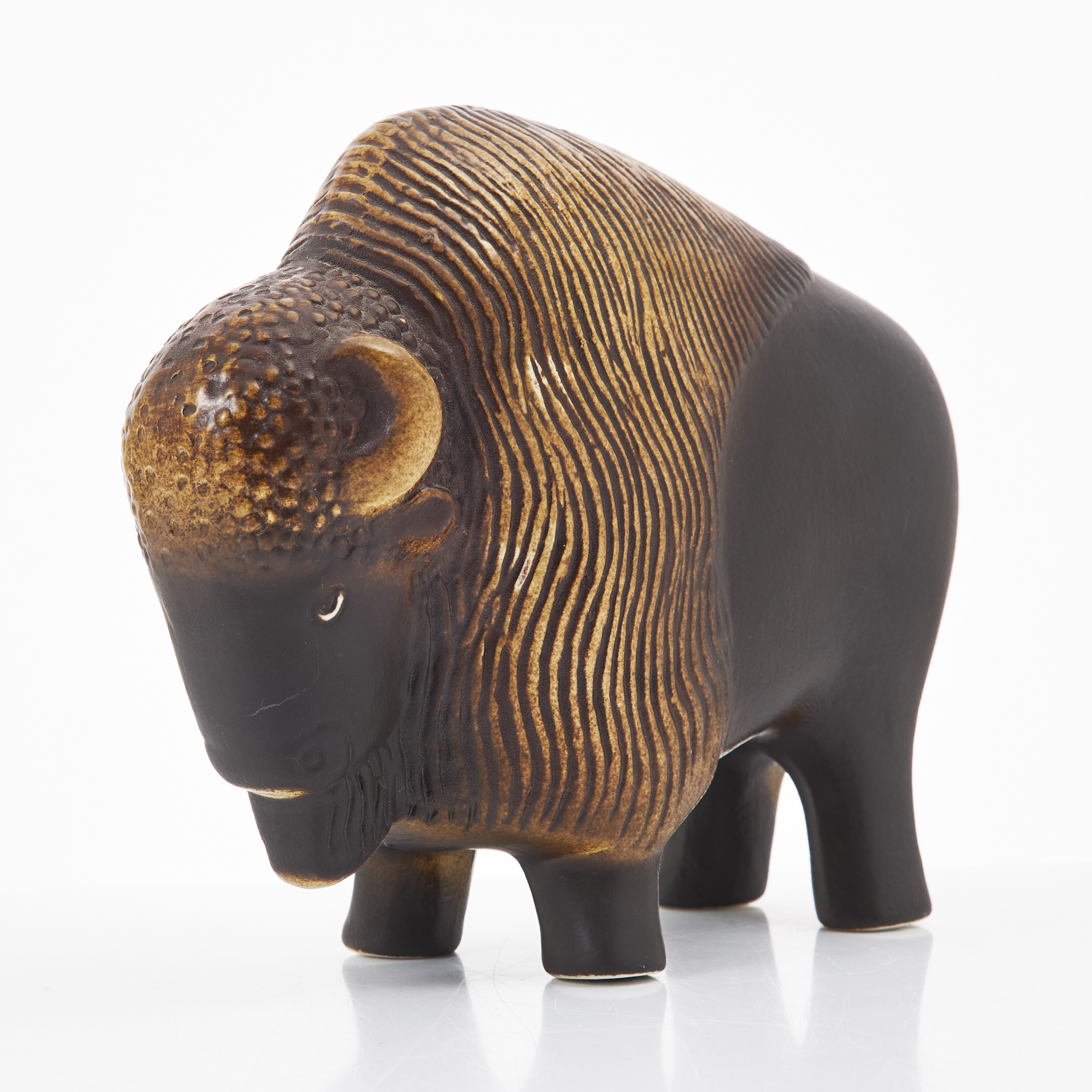 Bilder för 3398190. LISA LARSON. figurin, bisonoxe, Gustavsbergs studio ...