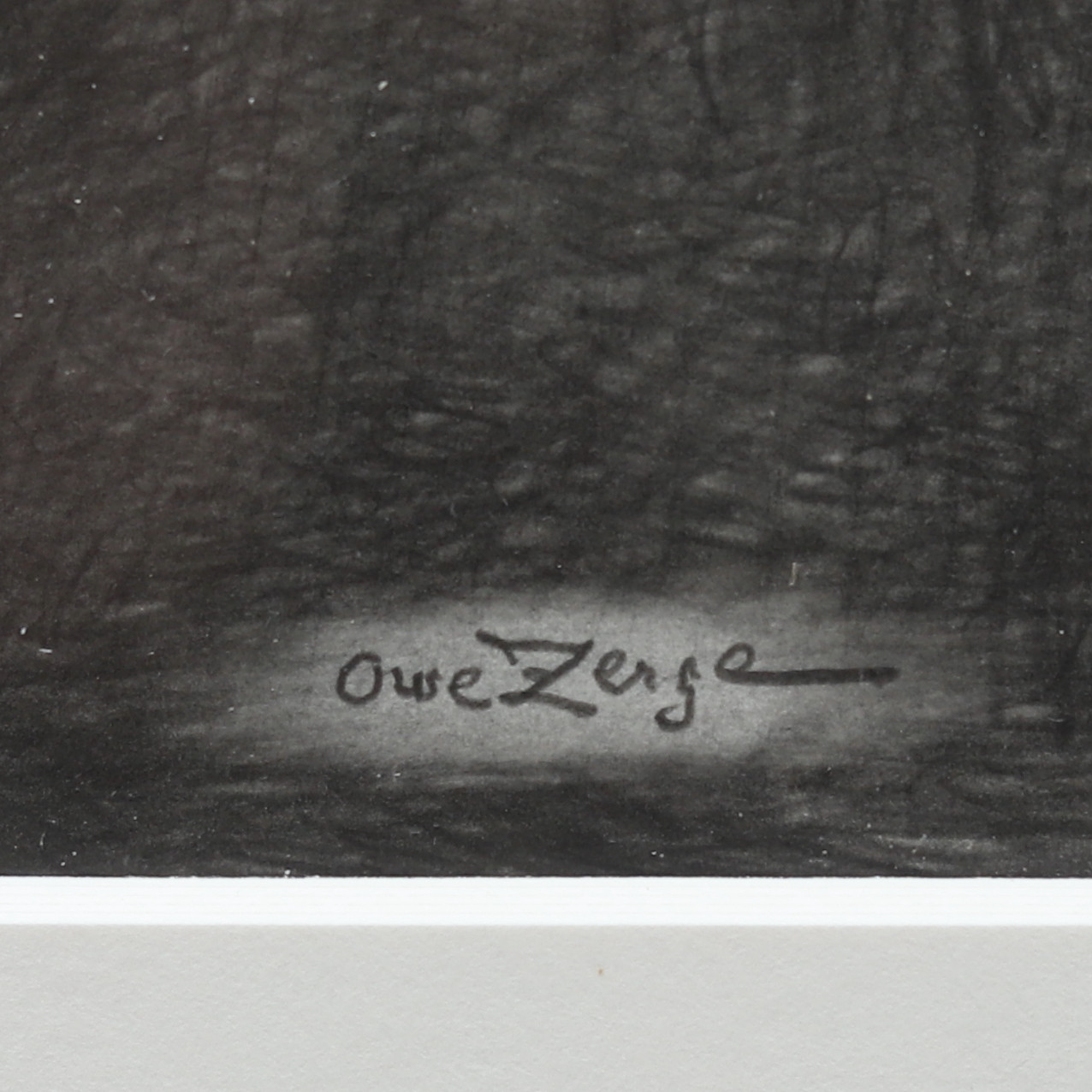 OWE ZERGE. Ung man, blyerts, signerad. Konst - Teckningar - Auctionet