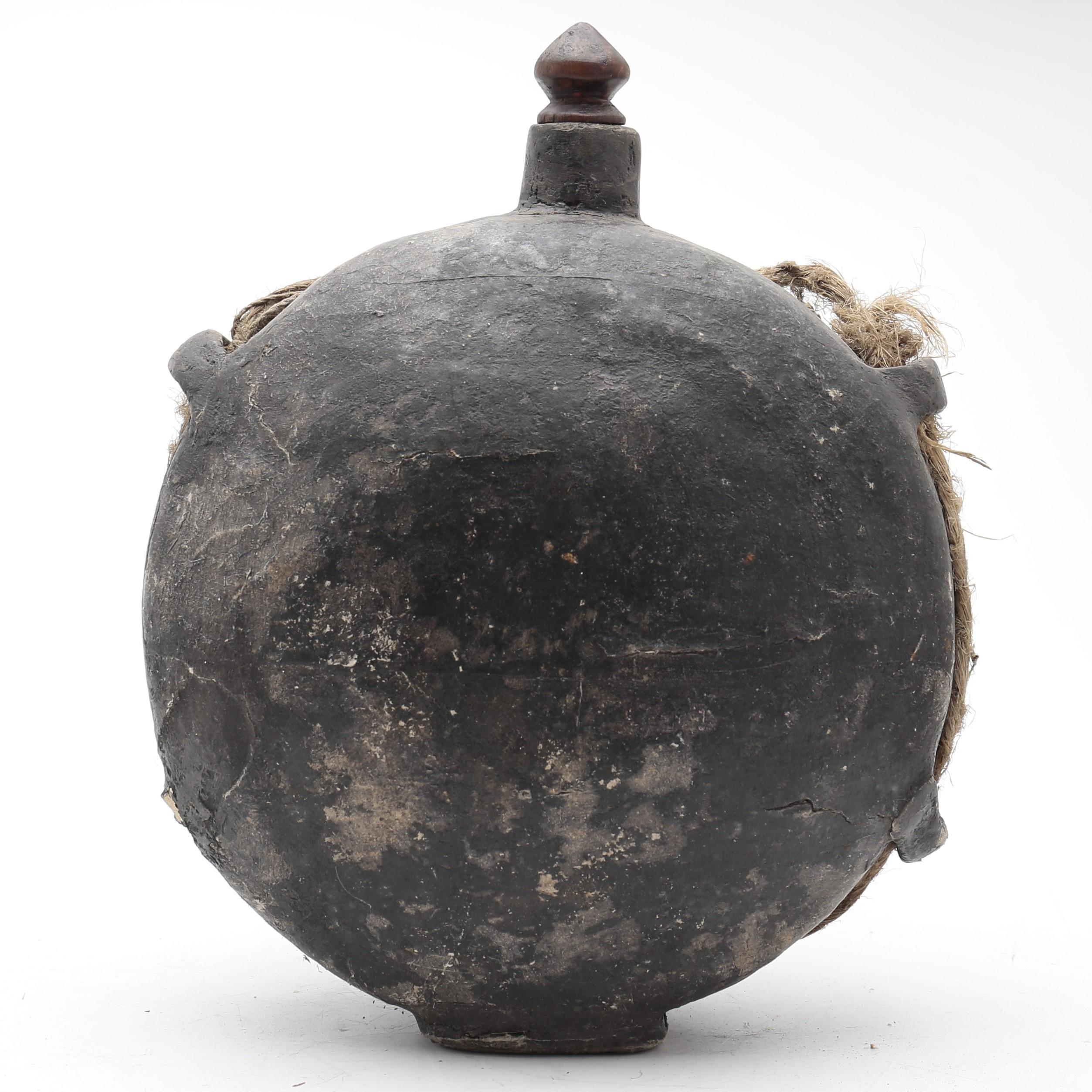 Images for 3413898. Chinese Qing pilgrim bottle in painted leather ...