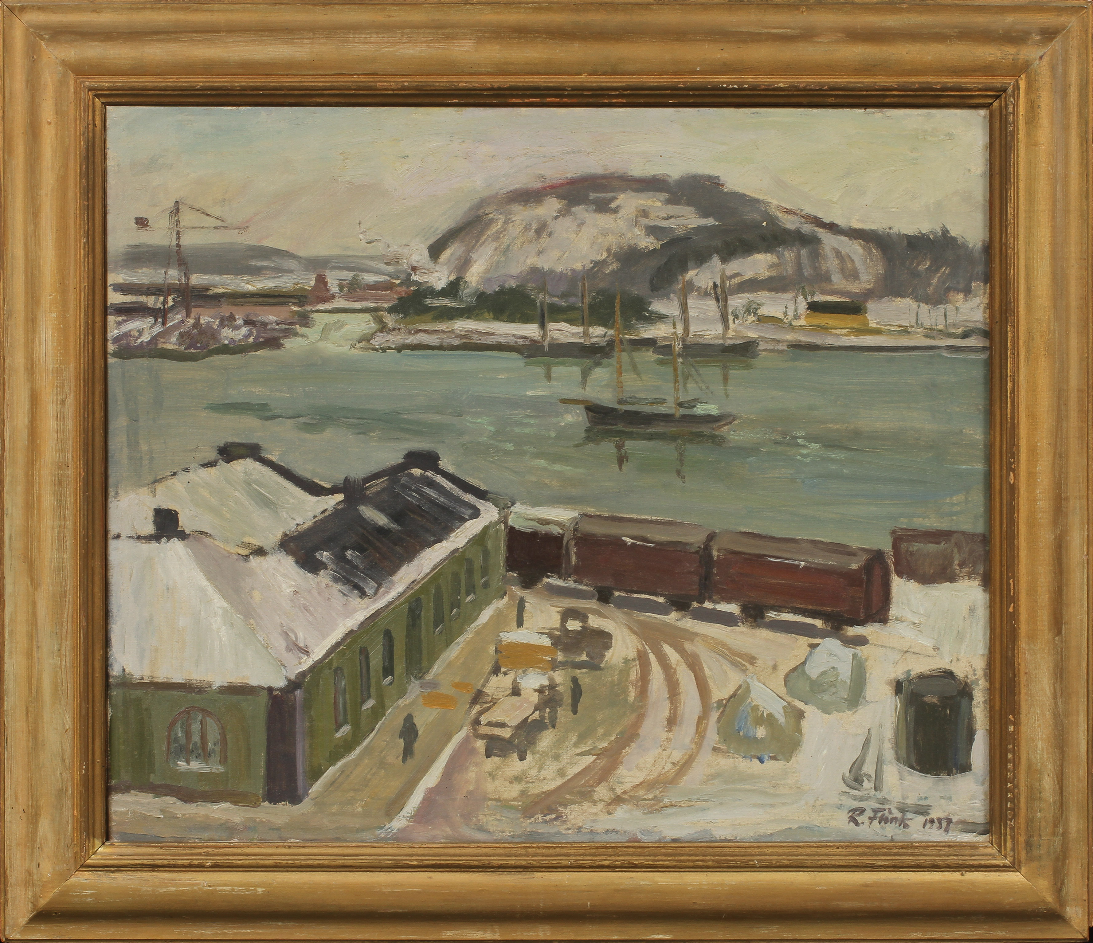 Images for 342819. RUDOLF FLINK. "Port of Gothenburg", oil on canvas ...