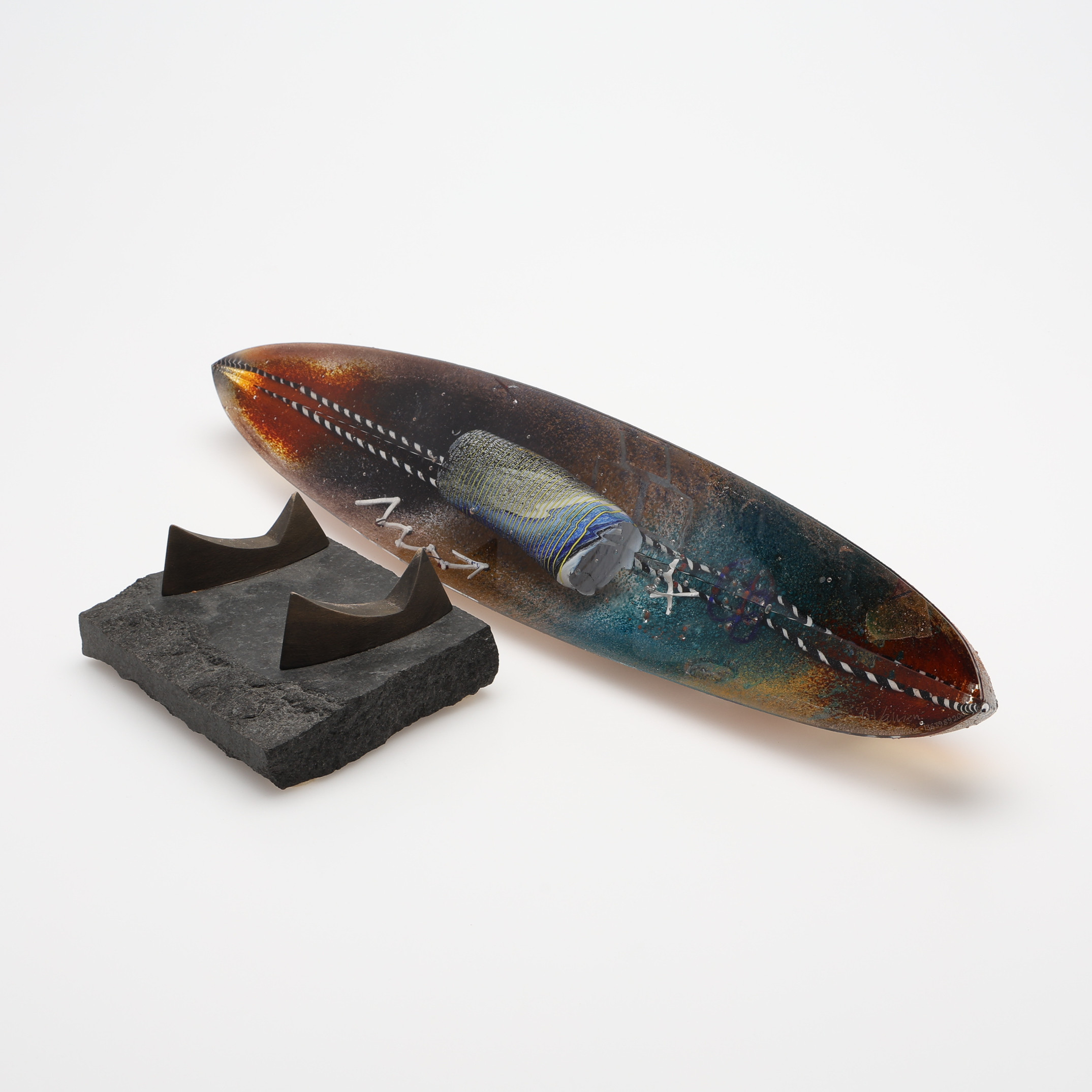 Images for 3447789. BERTIL VALLIEN. SCULPTURE IN THE FORM OF BOAT WITH ...