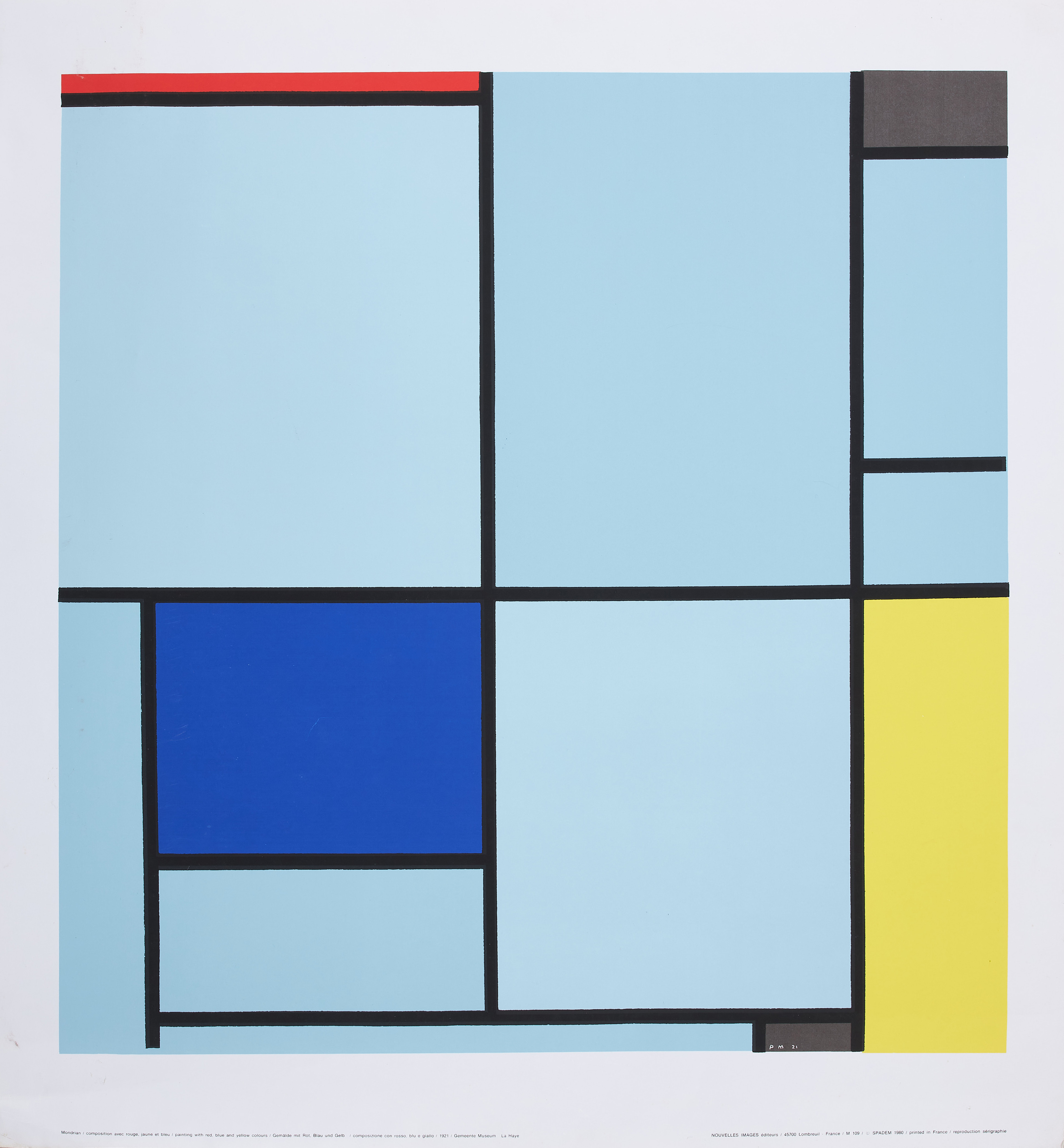 Images for 3453560. AFTER PIET MONDRIAN. Composition with blush, yellow ...