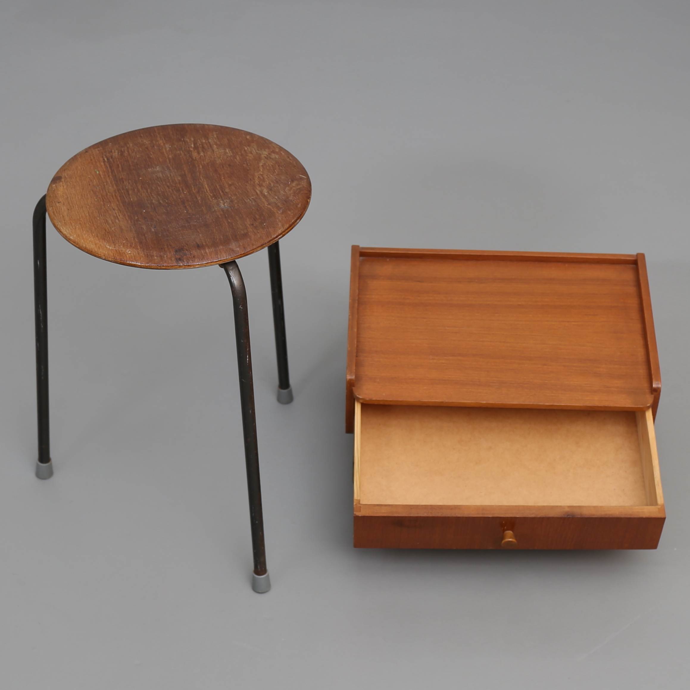 Images for 345633. TELEPHONE SHELF and stool, wood, 1950s. - Auctionet