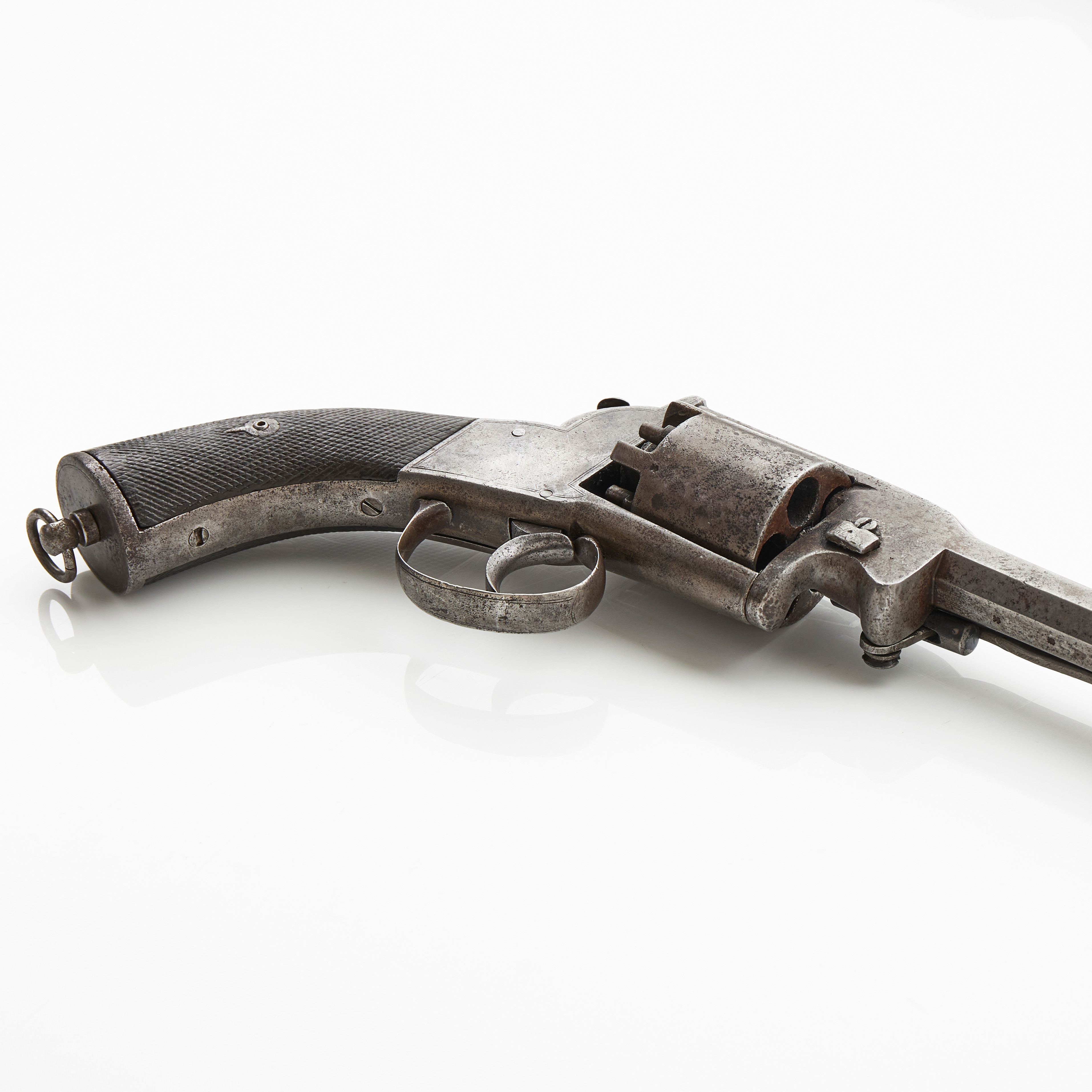 A British, Webley-Bentley type double action revolver, mid 19th century ...