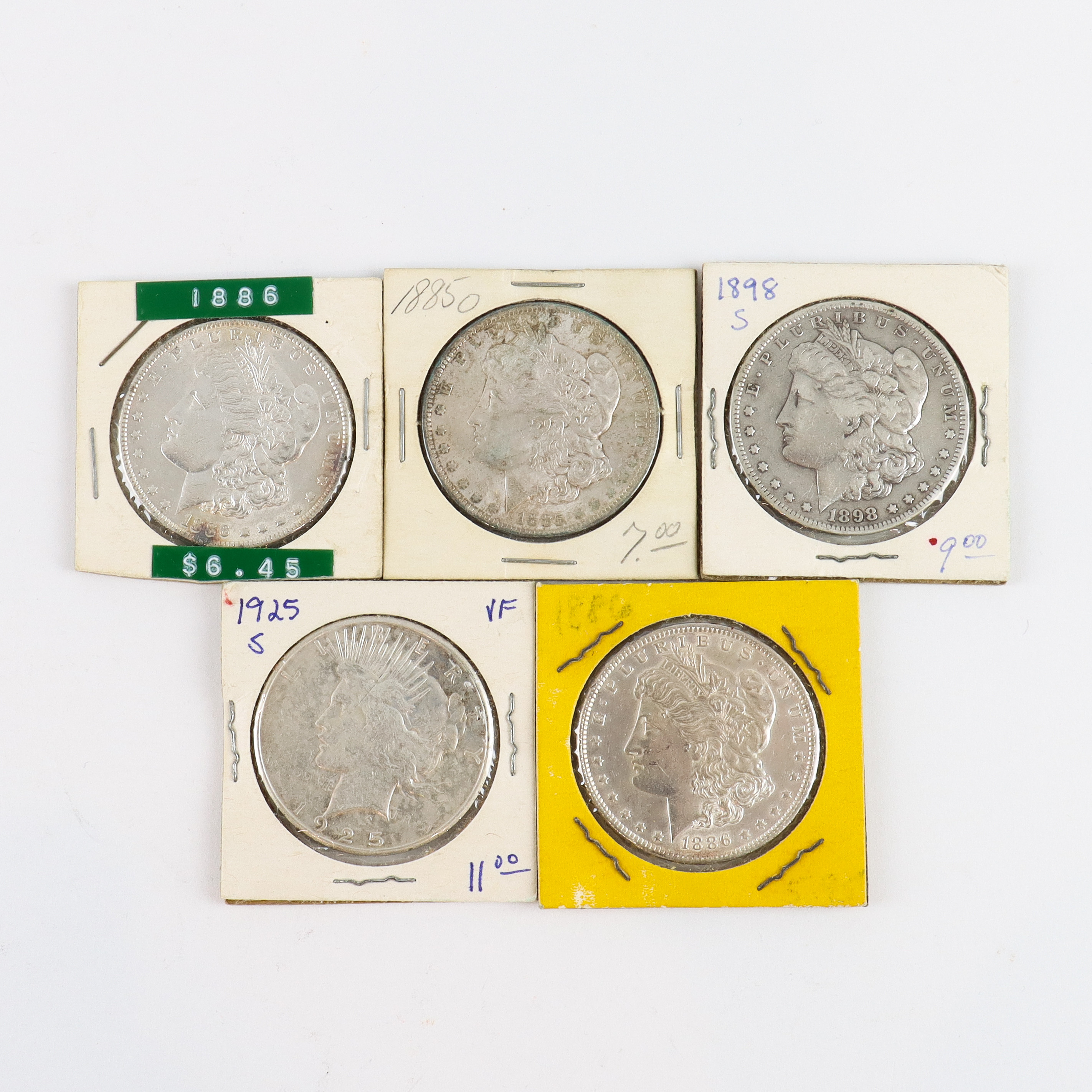 MYNT 5 stycken, 1 dollar USA. Mynt, Medaljer & Frimärken - Mynt - Auctionet