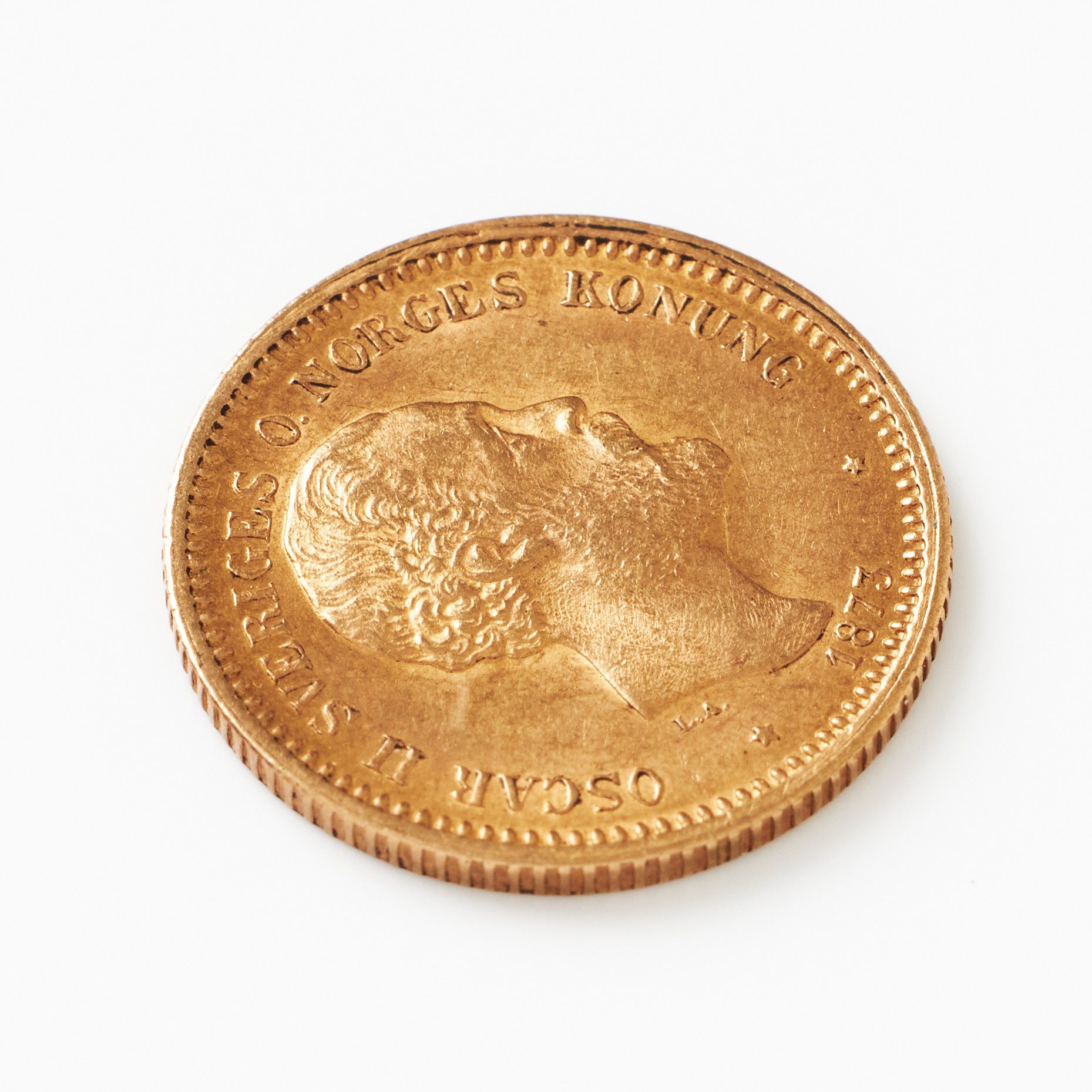 Images for 3472233. A 21.6k gold coin, SEK 10, Oscar II King of Sweden ...