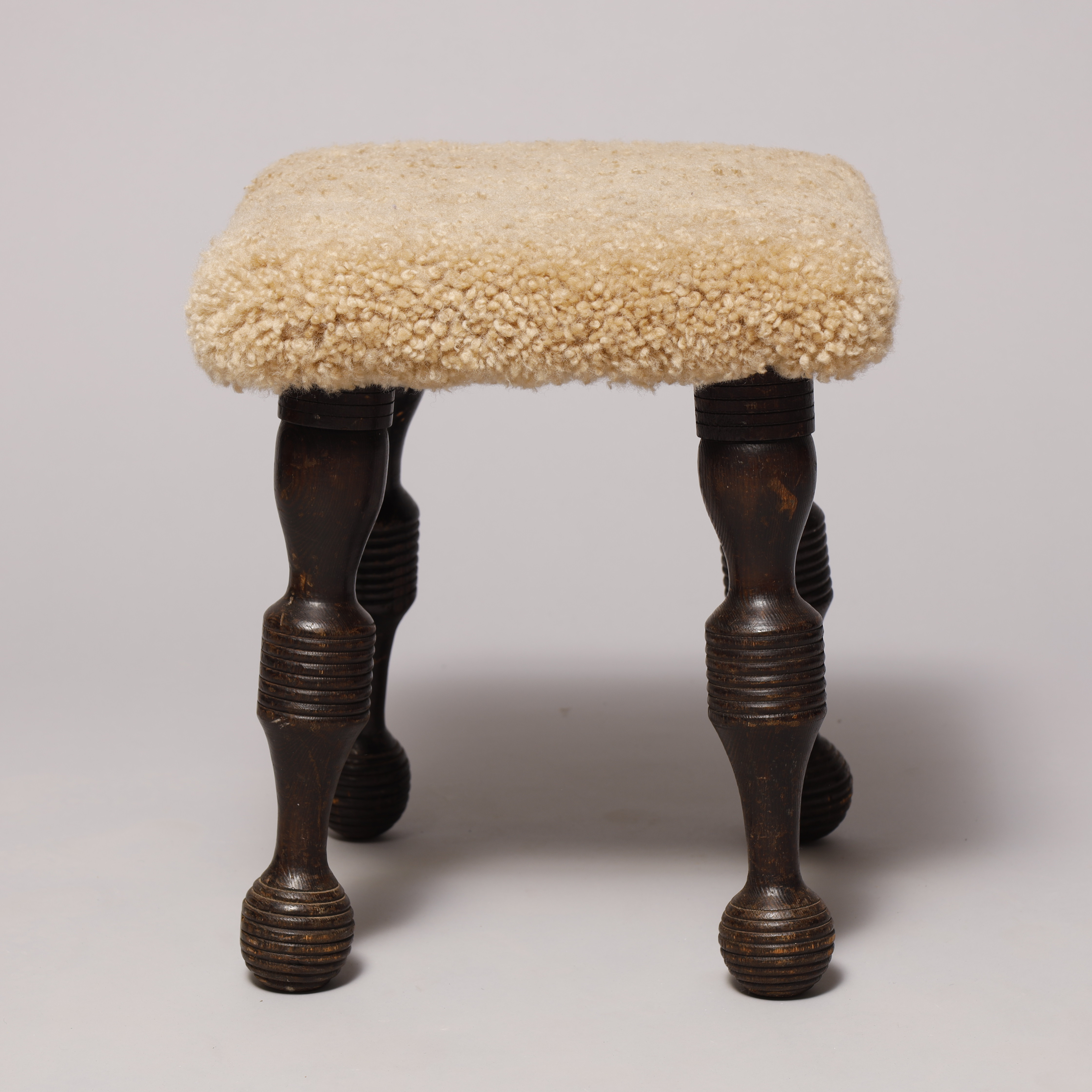 Images for 3480554. Stool/stool with turned leg of stained oak ...