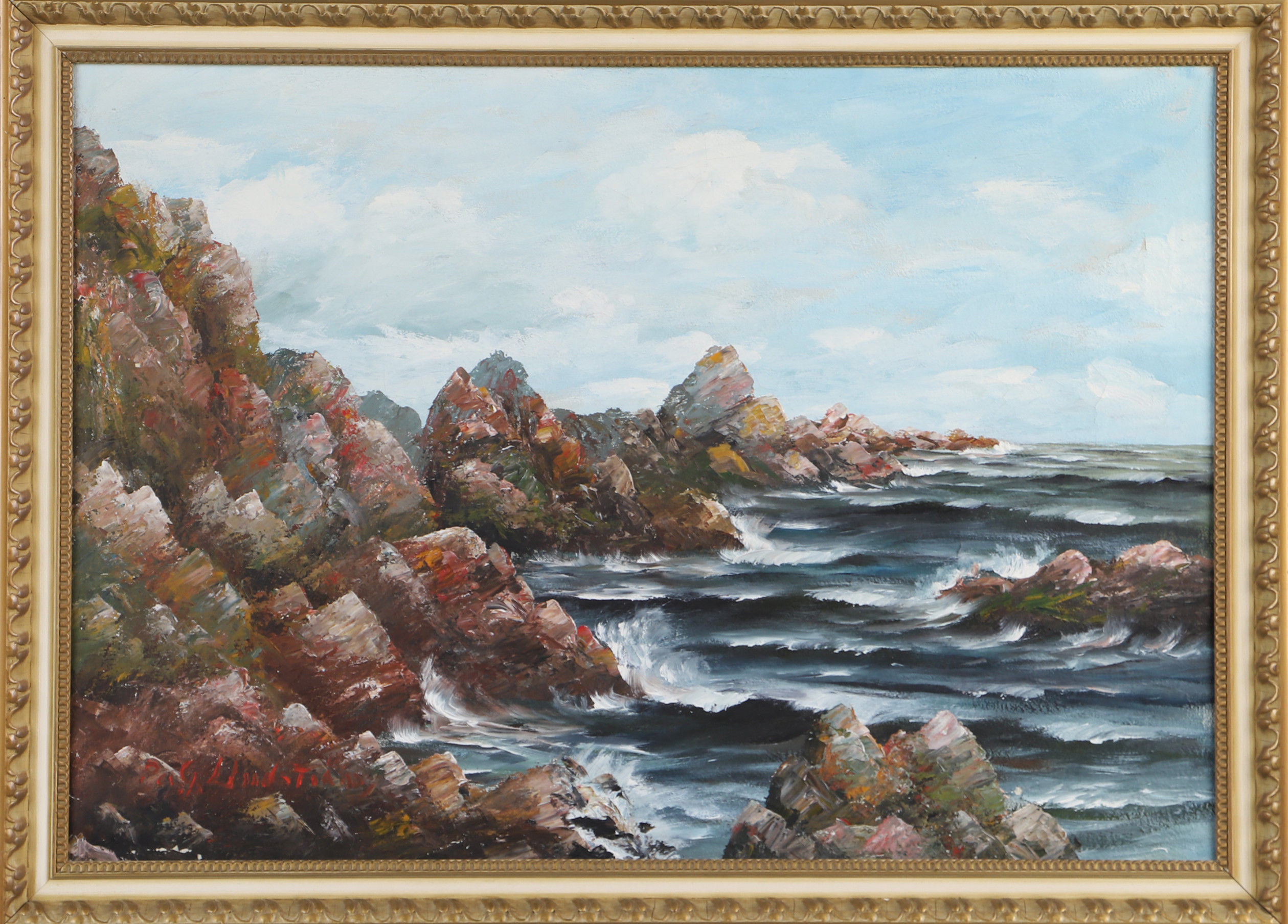 Bilder zu 3487334. PER GUNNAR LINDSTRÖM. Grundstück an der Küste, Öl ...