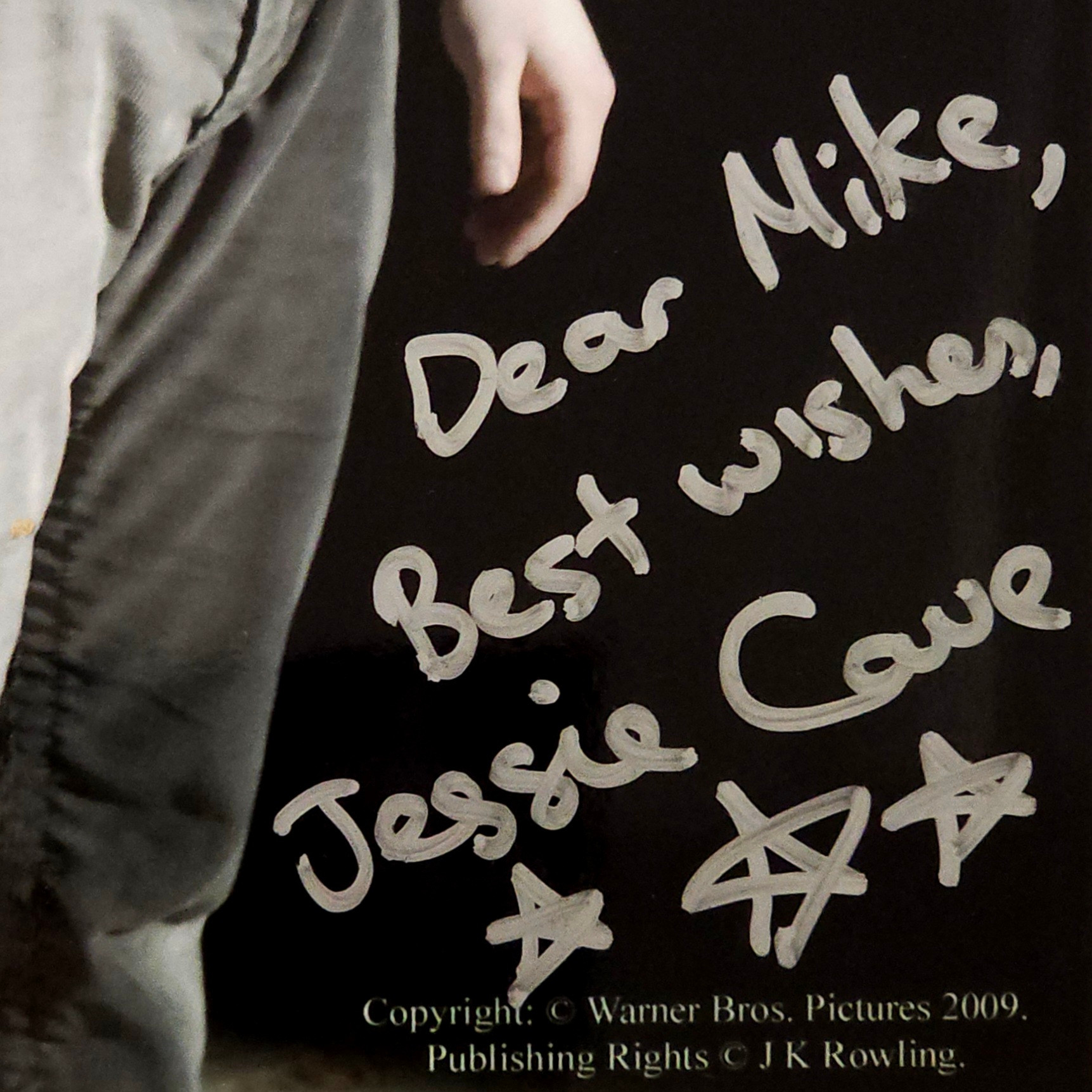 Images for 3507122. JESSICA CAVE (HARRY POTTER). DEDICATED AUTOGRAPH ON ...