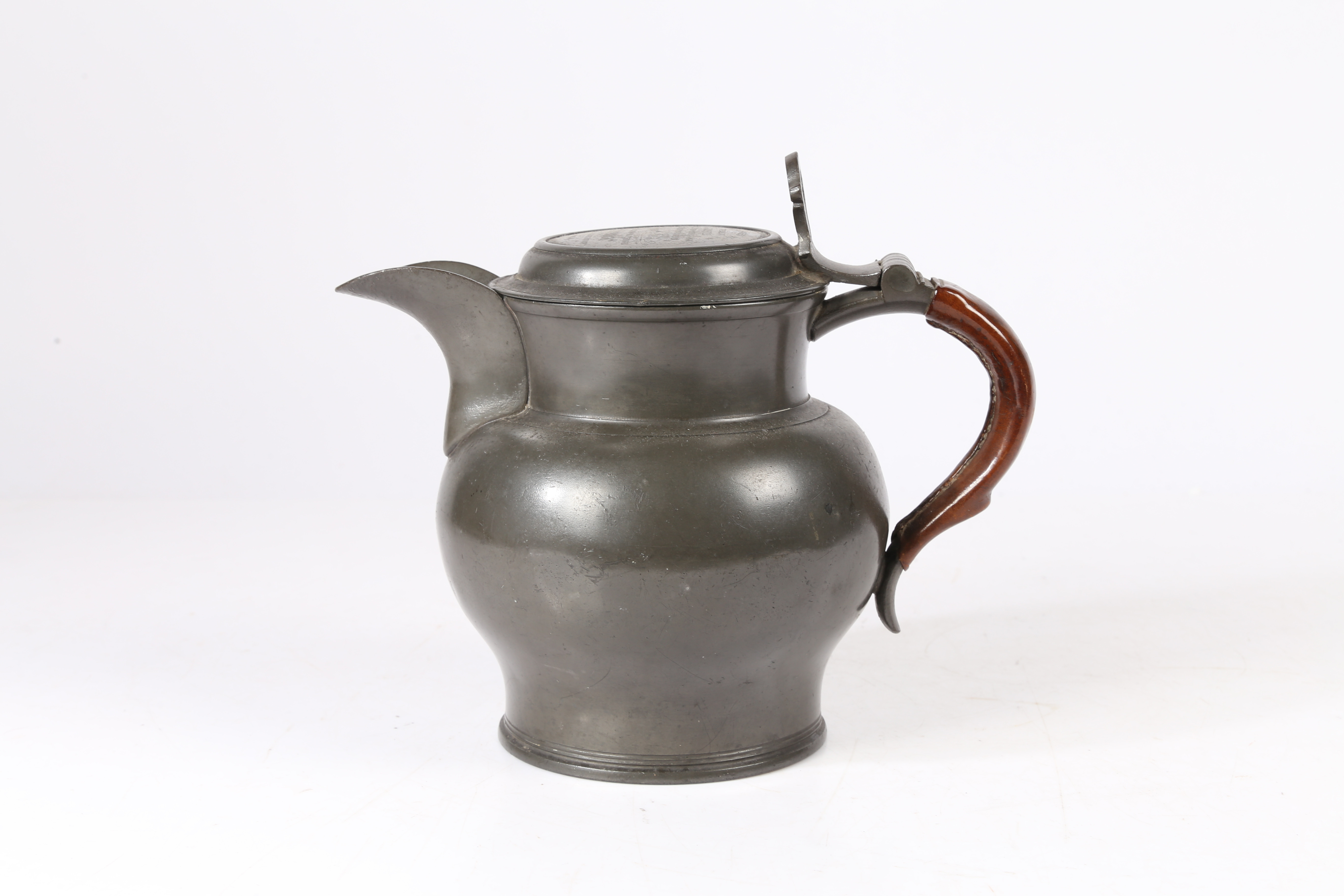 CHARLES DICKENS’S PERSONAL GIN PUNCH JUG: A VICTORIAN PEWTER LIDDED JUG ...