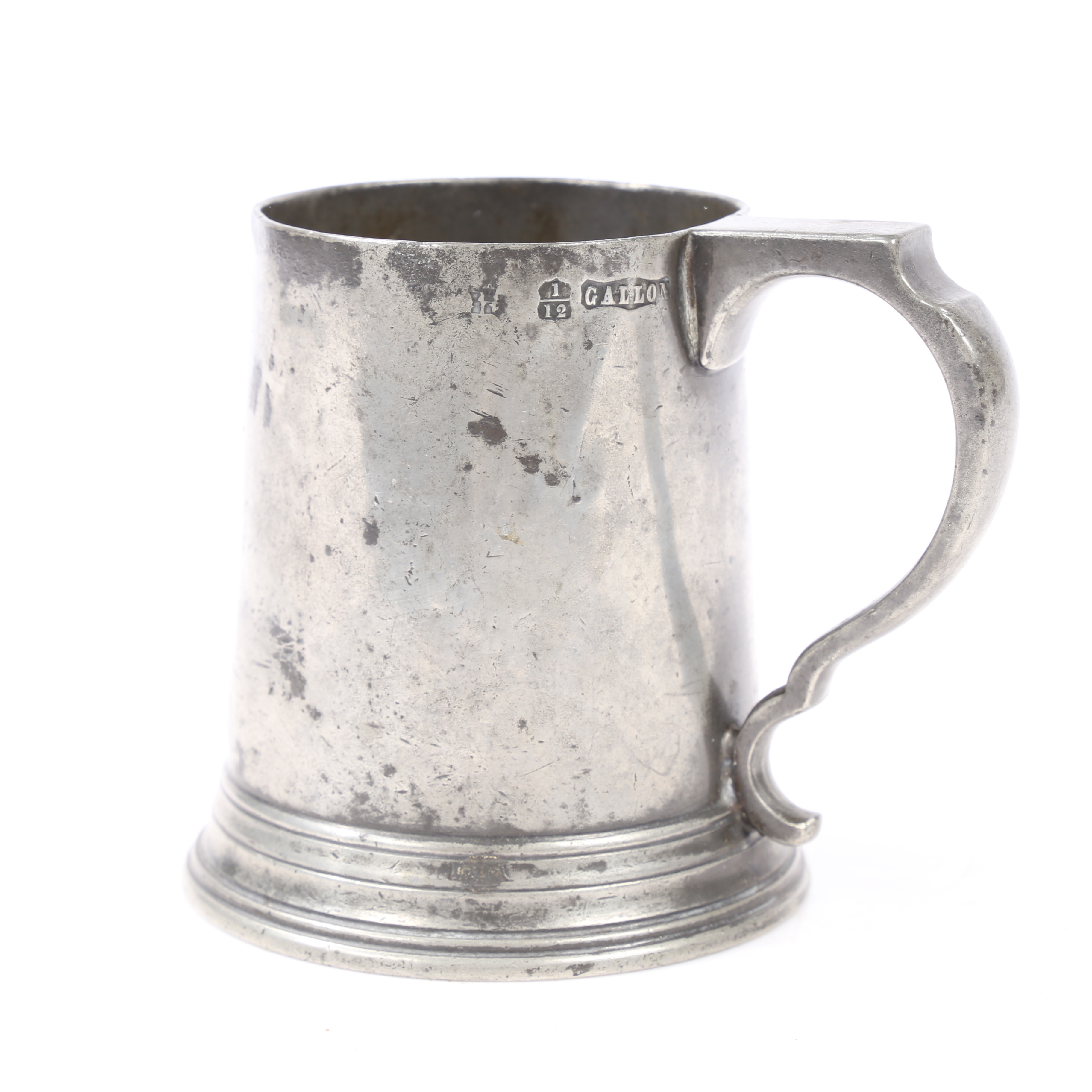 Images for 3510492. AN EARLY 19TH CENTURY PEWTER ‘1/12 GALLON' STRAIGHT ...