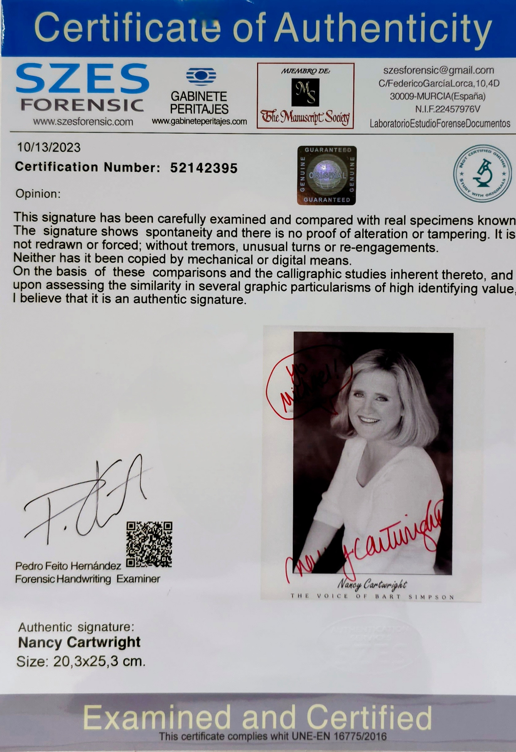 Images for 3513469. NANCY CARTWRIGHT (BART SIMPSON). DEDICATED ...