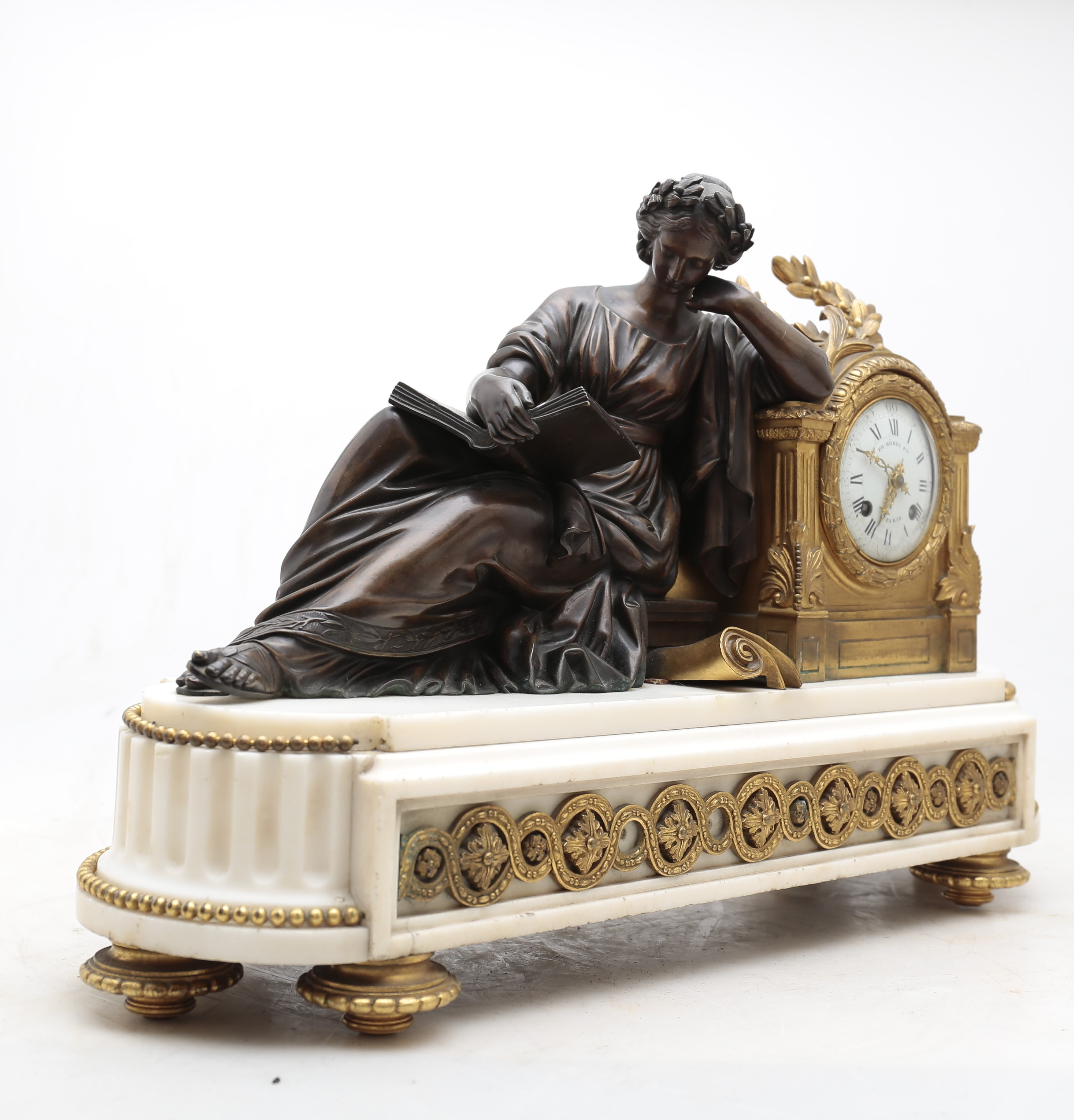 Images for 3514029. “à la GeOFFrin” table clock, in gold-plated bronze ...