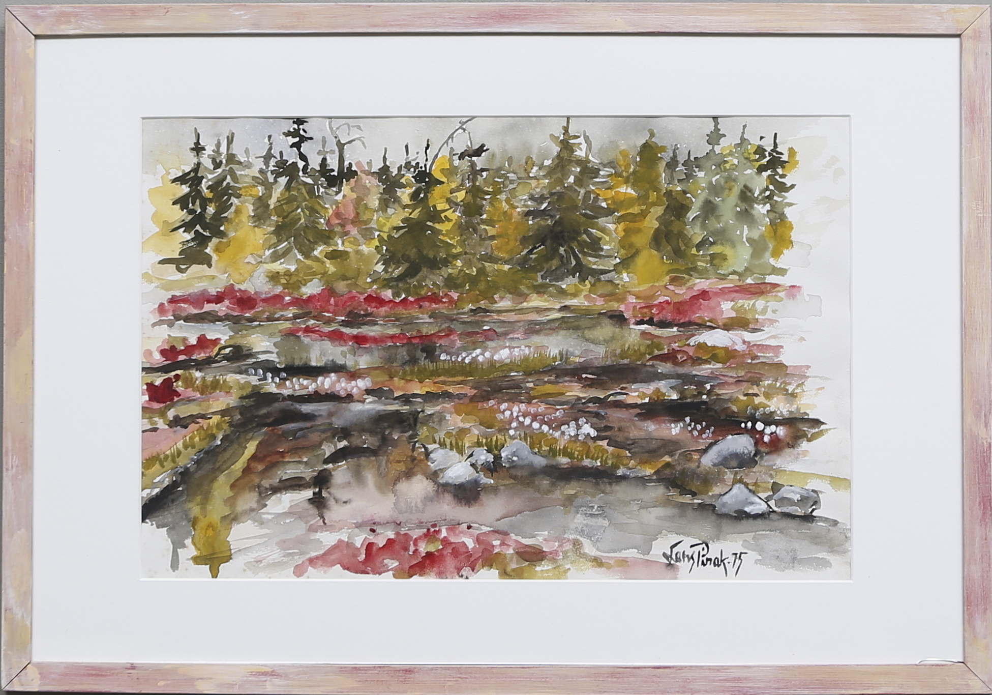 Images for 351862. LARS PIRAK. Watercolor, signed and dated 75. - Auctionet