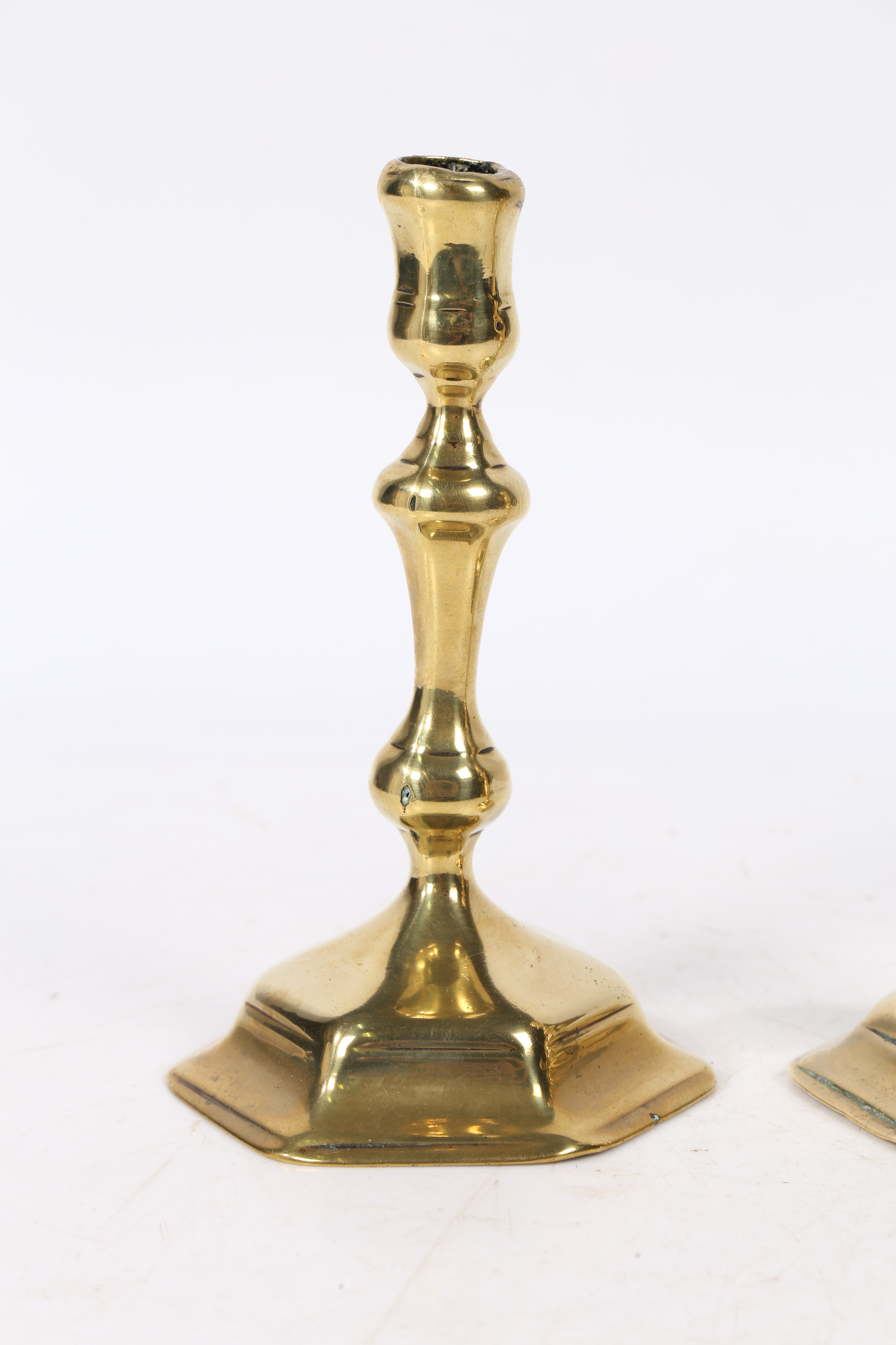 Images for 3530583. TWO SIMILAR GEORGE I BRASS CANDLESTICKS. - Auctionet