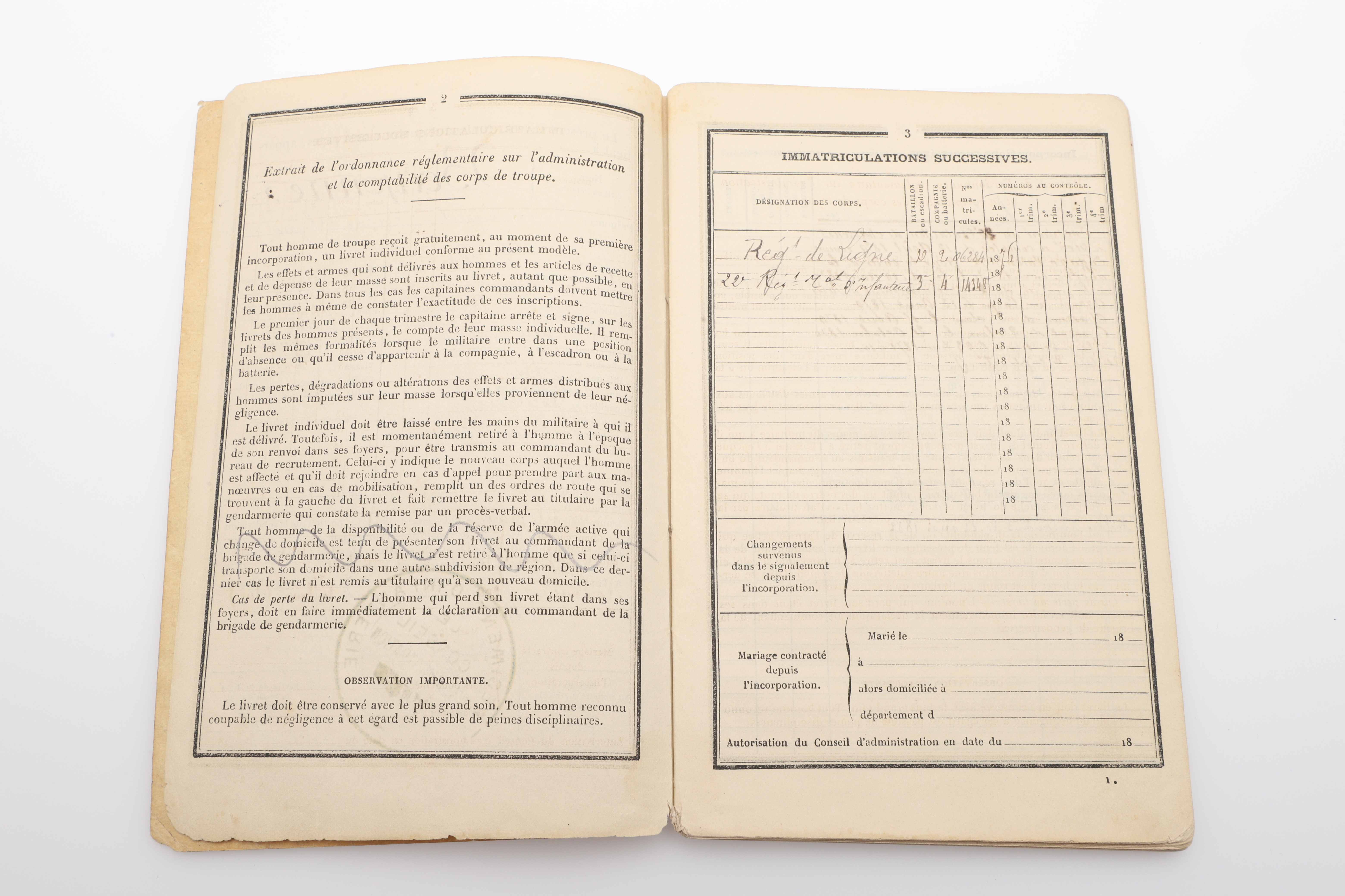 Images for 3550556. A 19TH CENTURY FRENCH MILITARY RECORD BOOK AND ...
