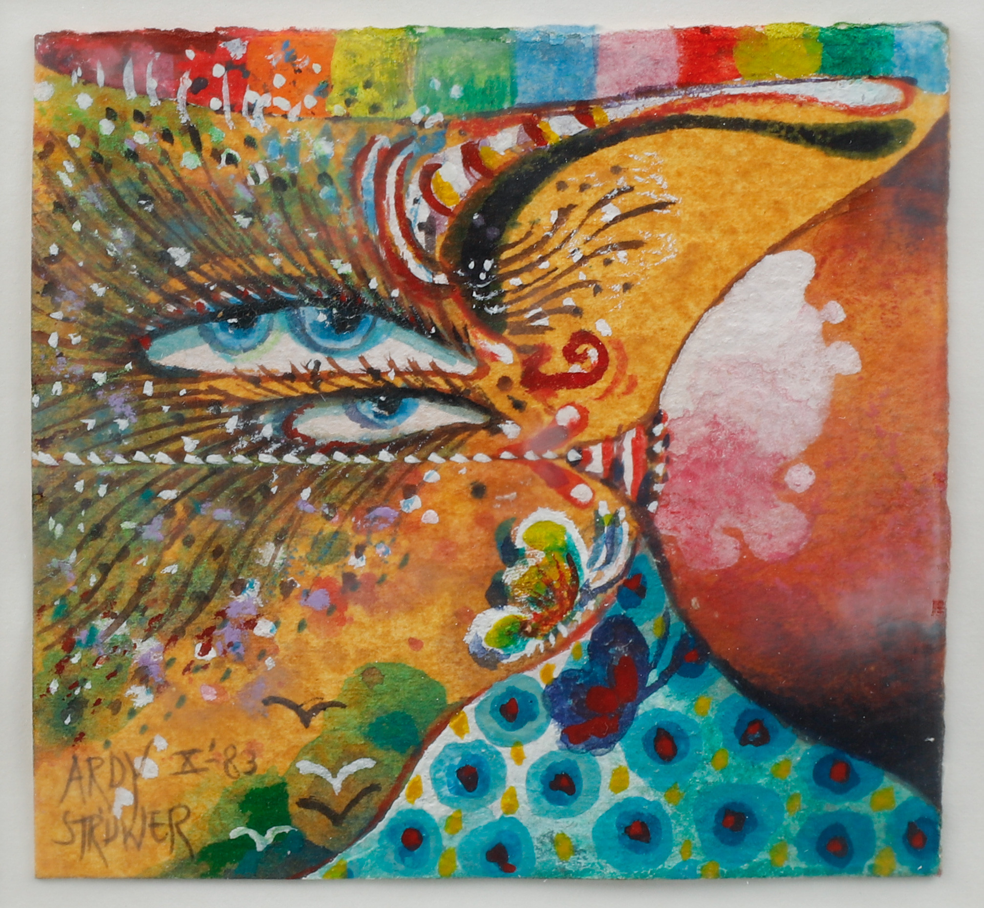 ARDY STRÜWER. Surrealistisk bild, blandteknik, signerad och daterad -83 ...