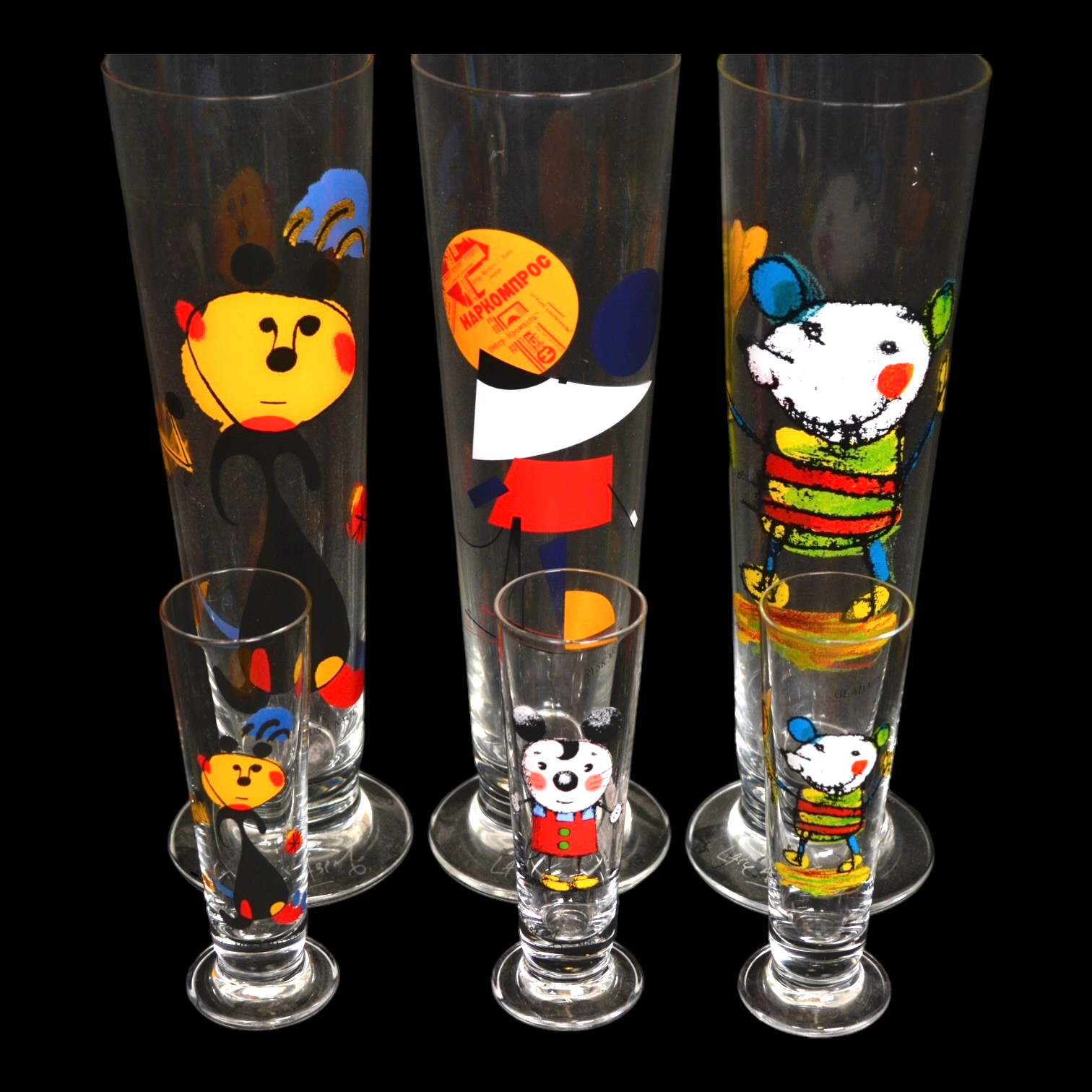 Images for 3622801. BEER AND SNAP GLASSES, 6 pieces, Lasse Åberg ...