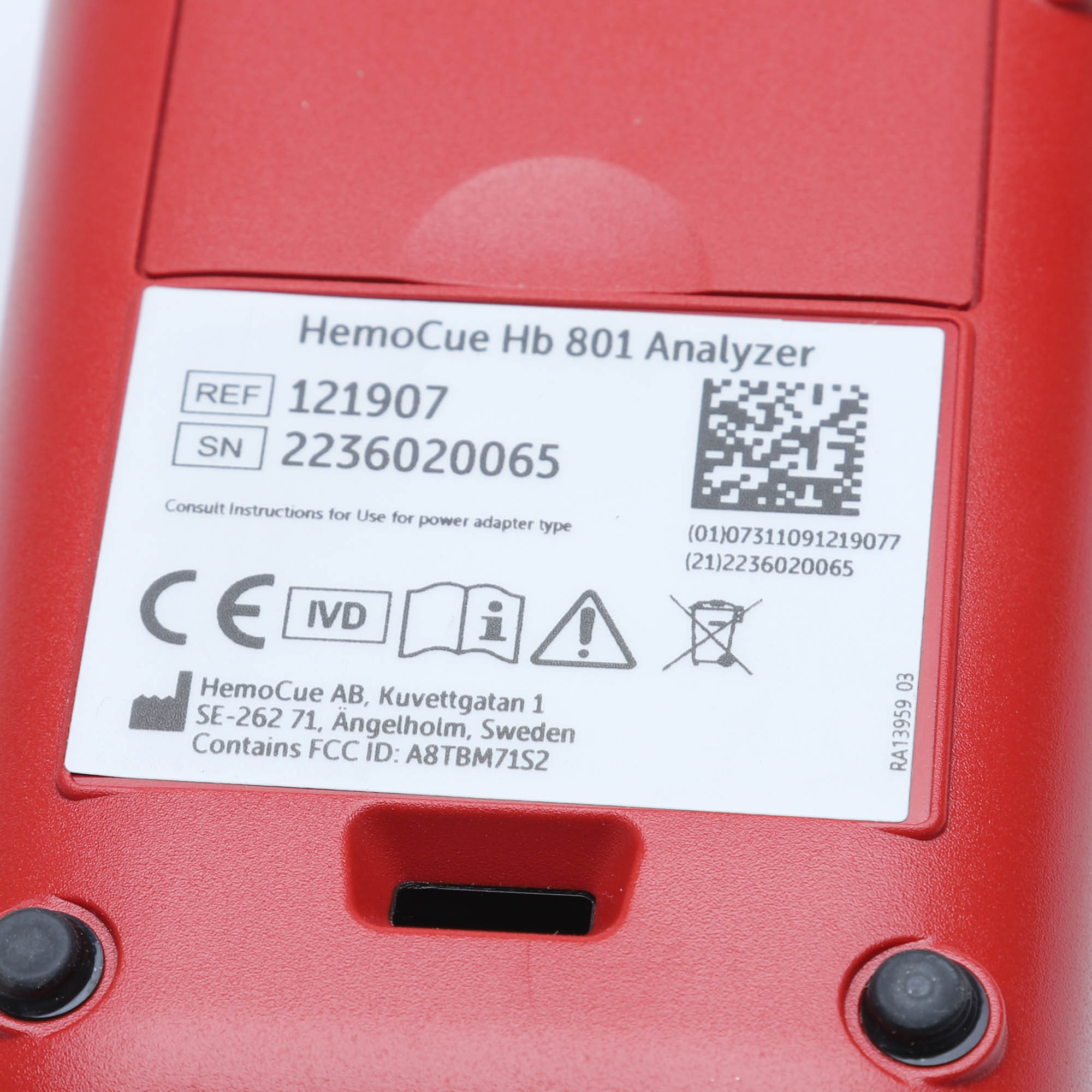 Images for 3635333. HEMOGLOBIN METER. HemoCue Hb 801. Comes with 50 ...