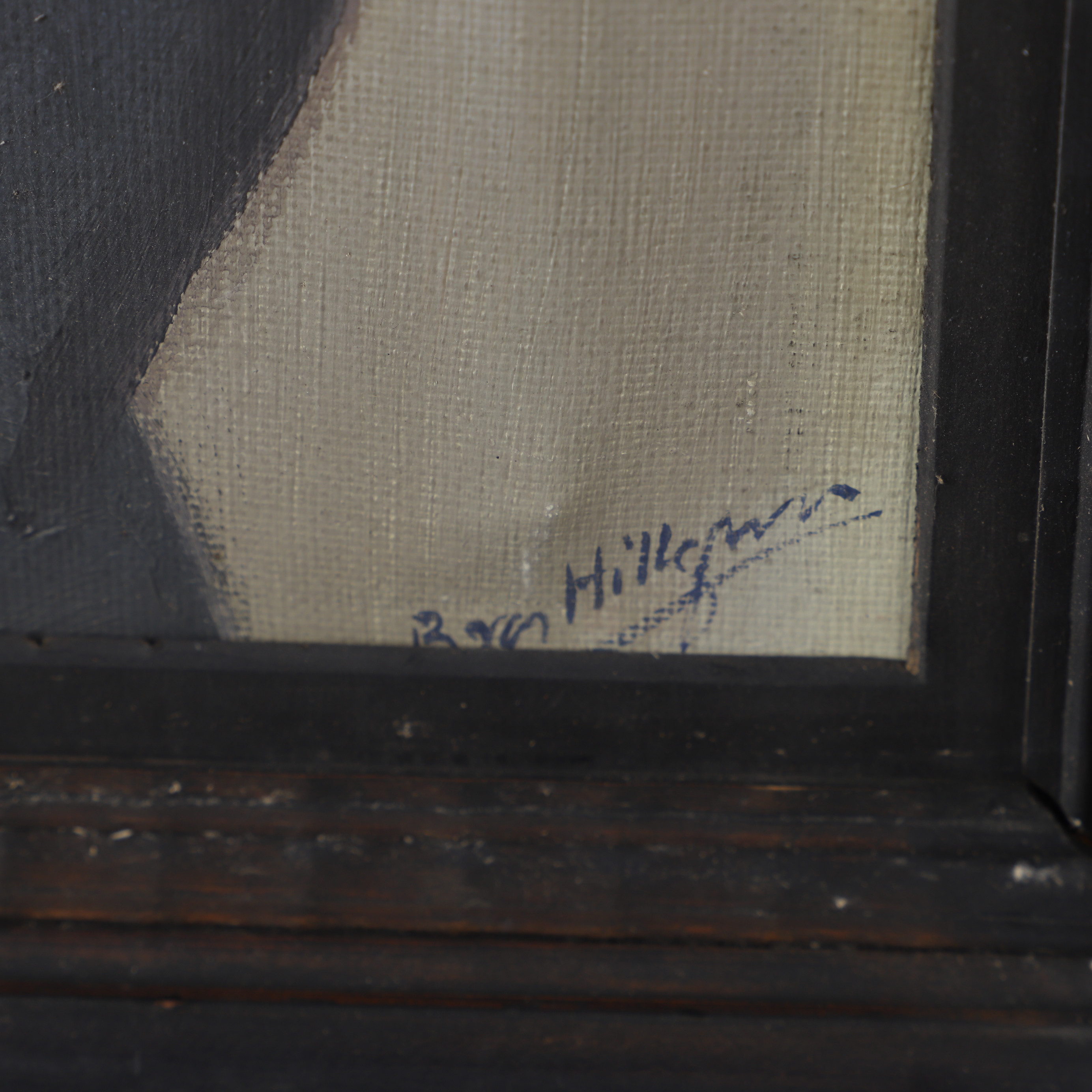 Images for 3643663. BROR HILLGREN. Interior with sitting man, oil on ...