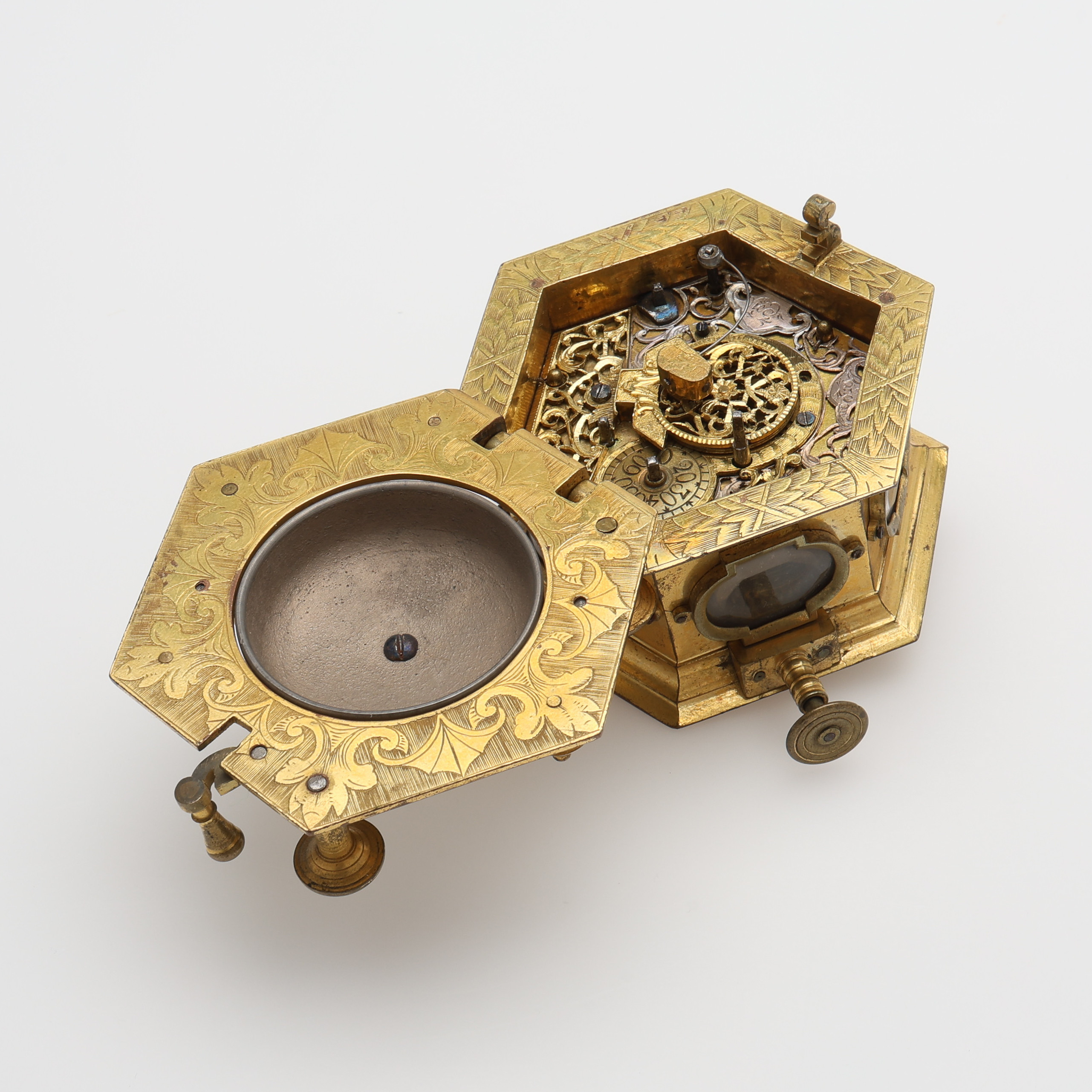 A SIGNED TRAVEL CLOCK, LONDON, LATER PART OF THE 17TH CENTURY. Clocks ...