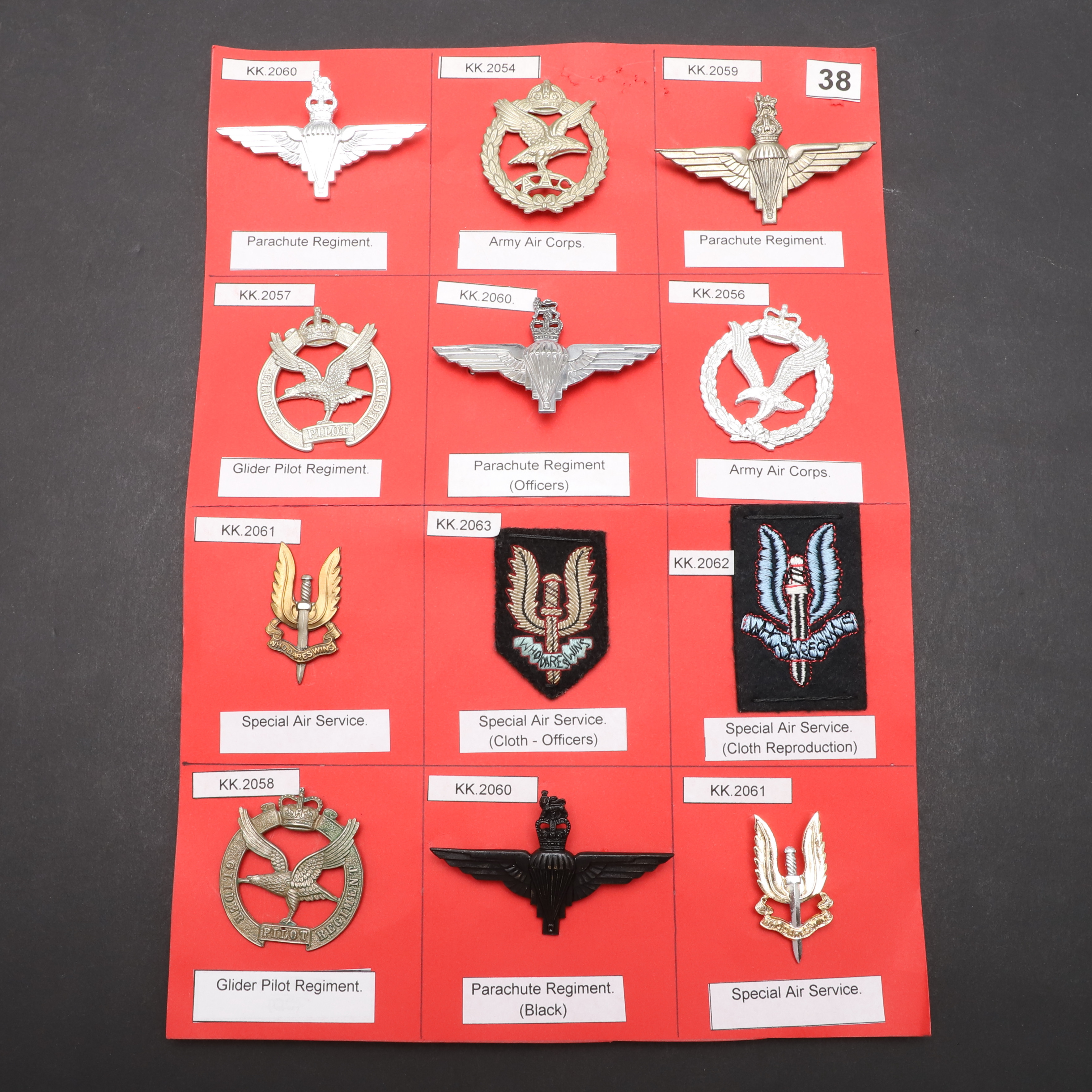 Images for 3702470. A COLLECTION OF TWELVE CAP BADGES FOR AIRBORNE ...