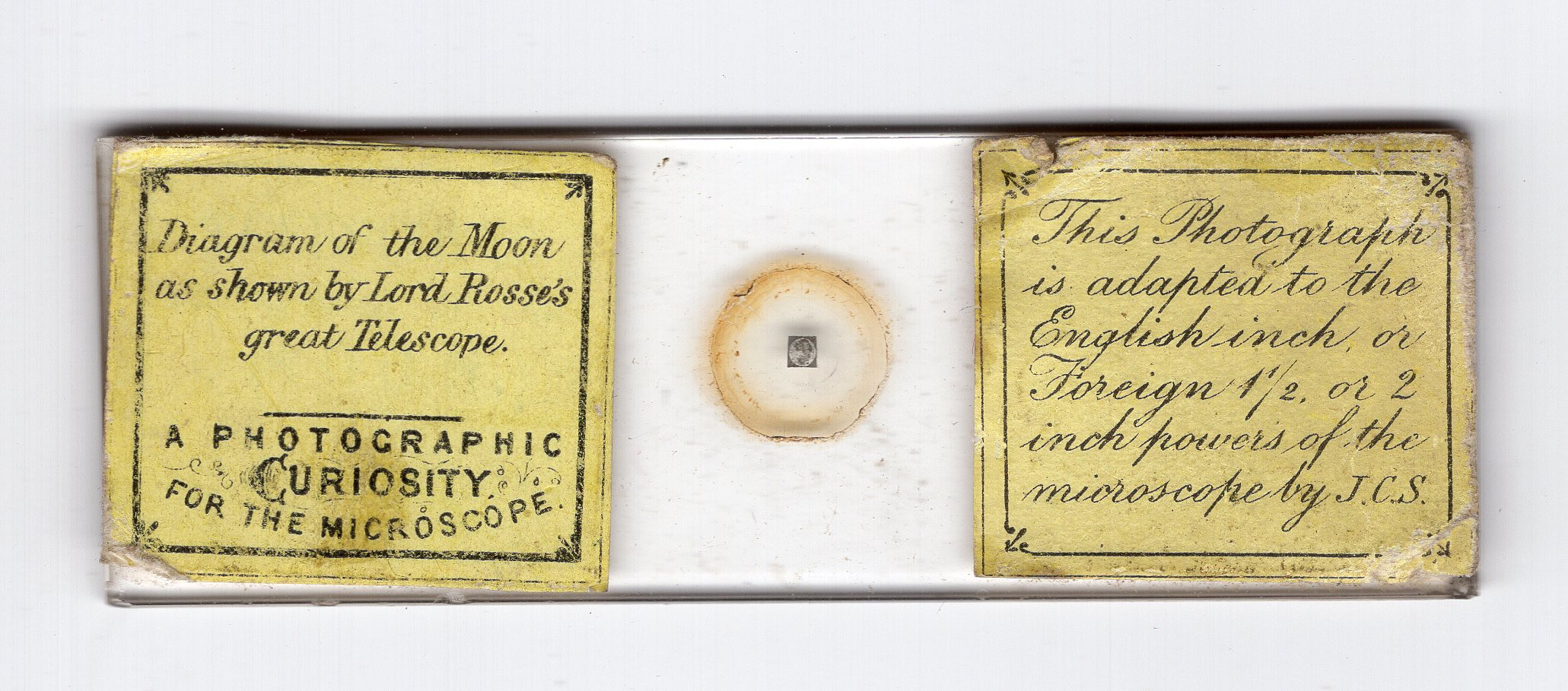 Images for 3716690. ANTIQUE MICROSCOPE SLIDE - DIAGRAM OF THE MOON AS ...