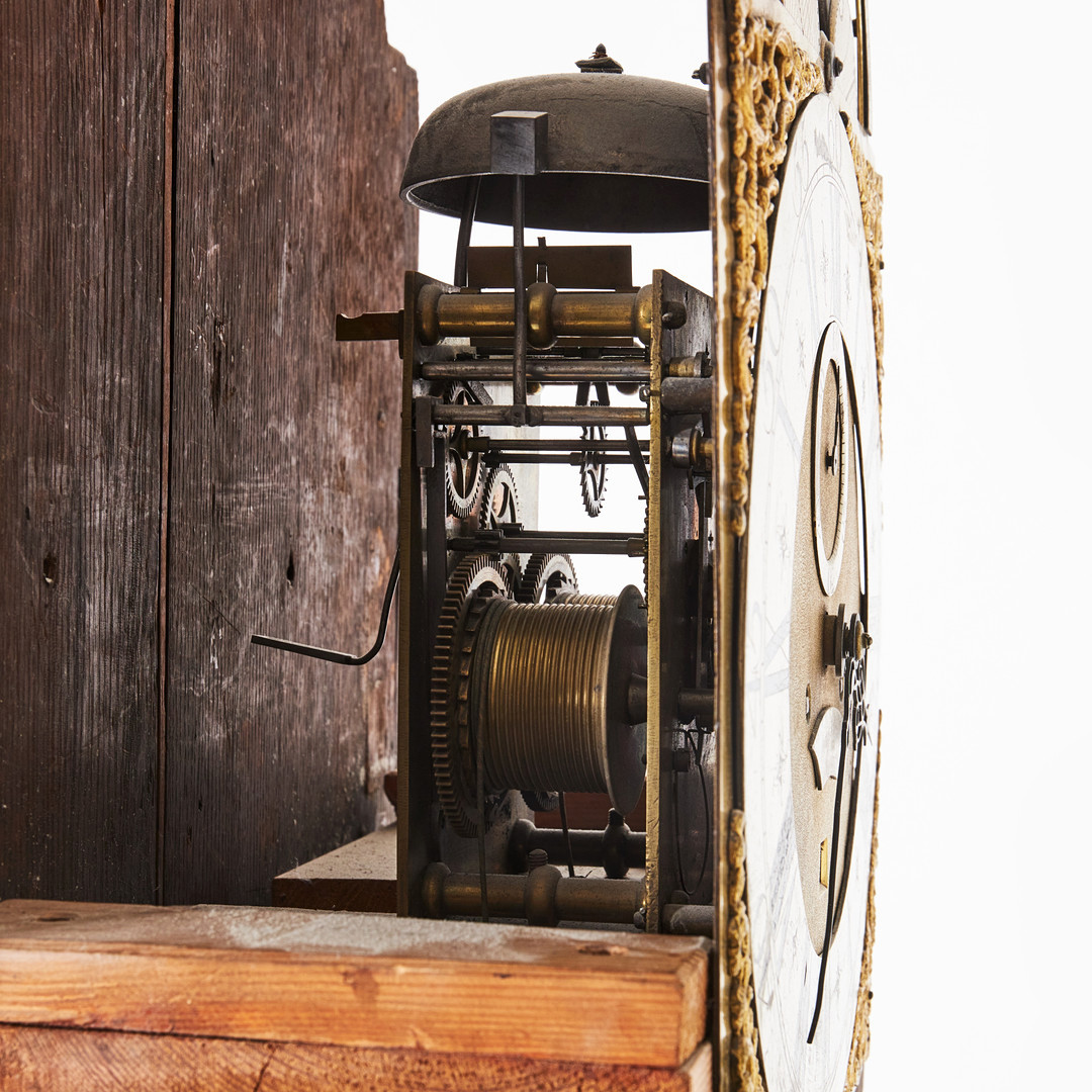 An 18th century James Houghton floor clock, Macclesfield, England, oak ...