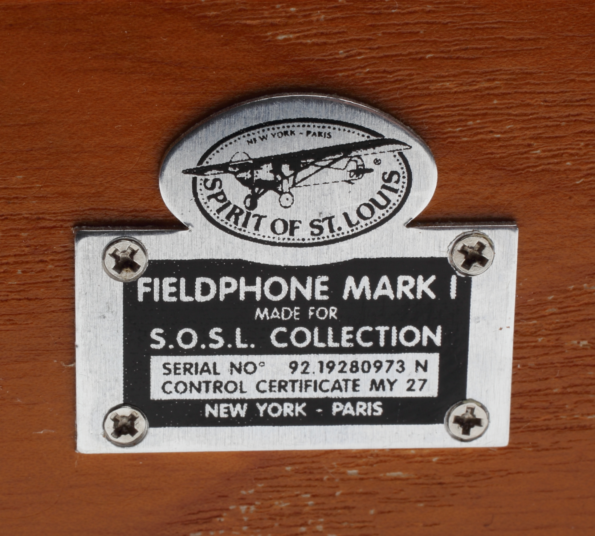 Images for 377046. "SPIRIT OF ST.LOUIS", SOSL Collection, "Fieldphone ...