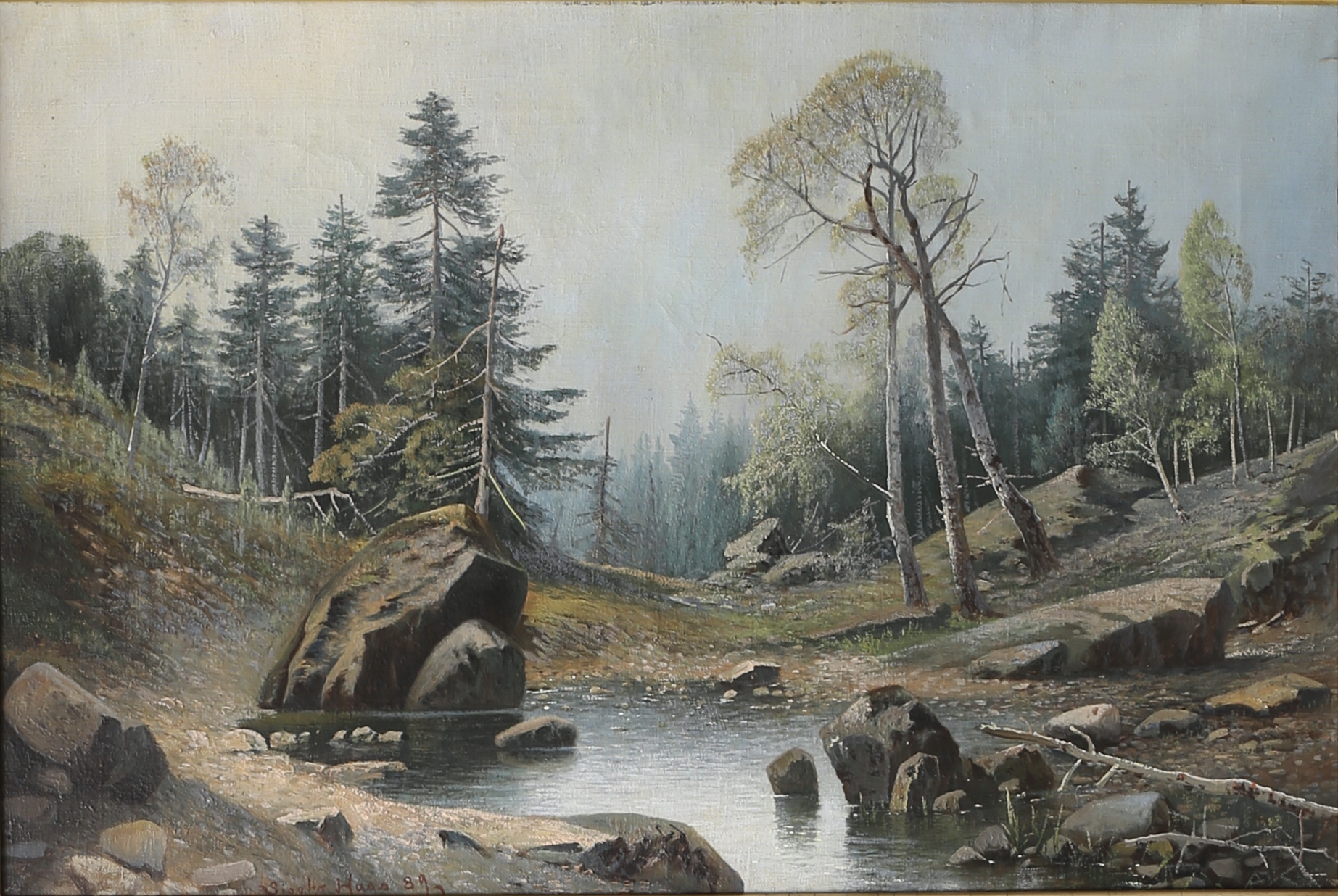 Images for 382575. SIEGFRIED HASS. "Forest motif from Blekinge". Oil on ...