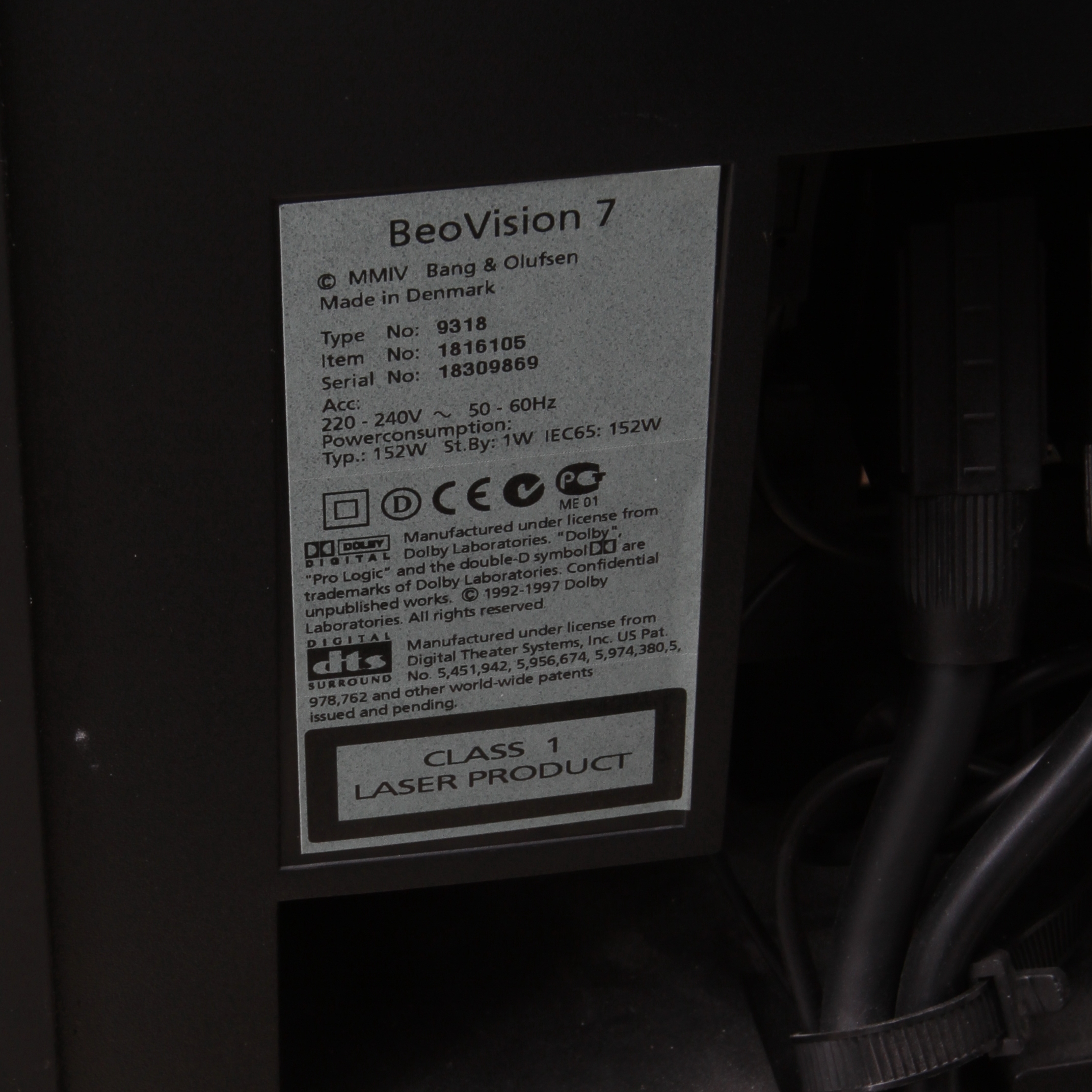 Images for 388080. TV Beovision 7, 32 inches, with built-in DVD, Bang ...