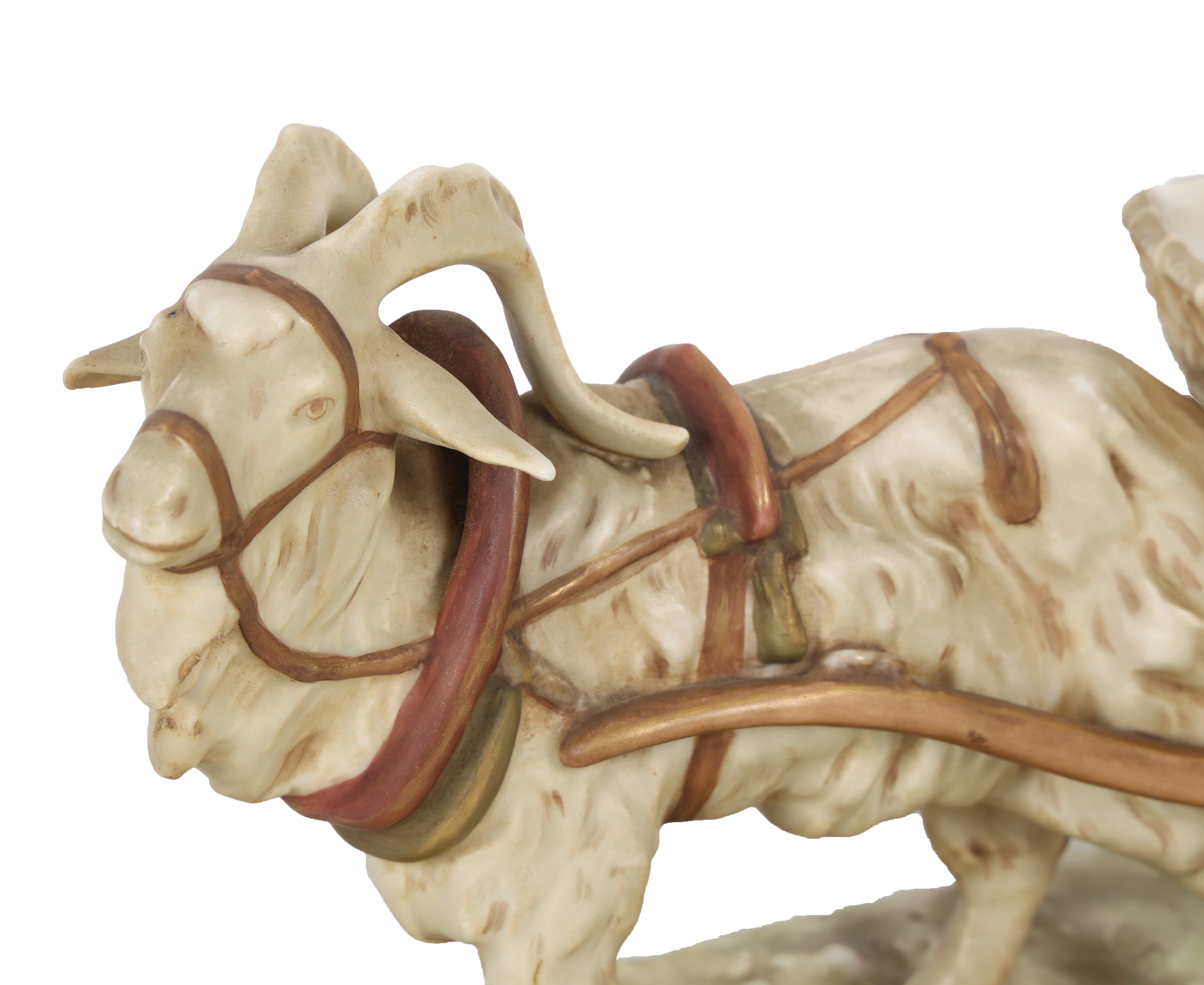 Images for 3882369. A ROYAL DUX MODEL OF A HARNESSED GOAT AND CART ...