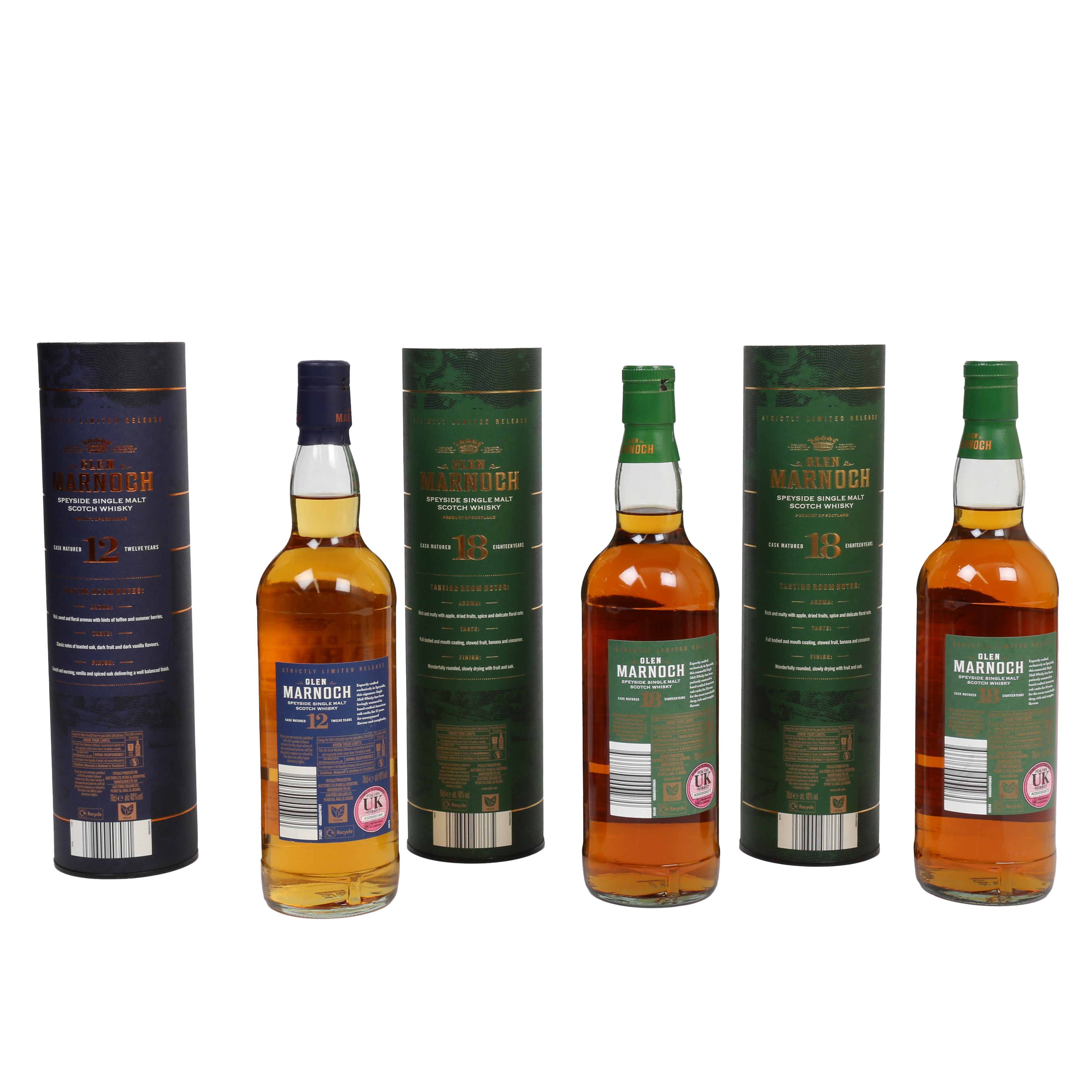 Billeder til 3903708. GLEN MARNOCH SPEYSIDE 12 ÅR GAMMEL, TO 18 ÅR ...