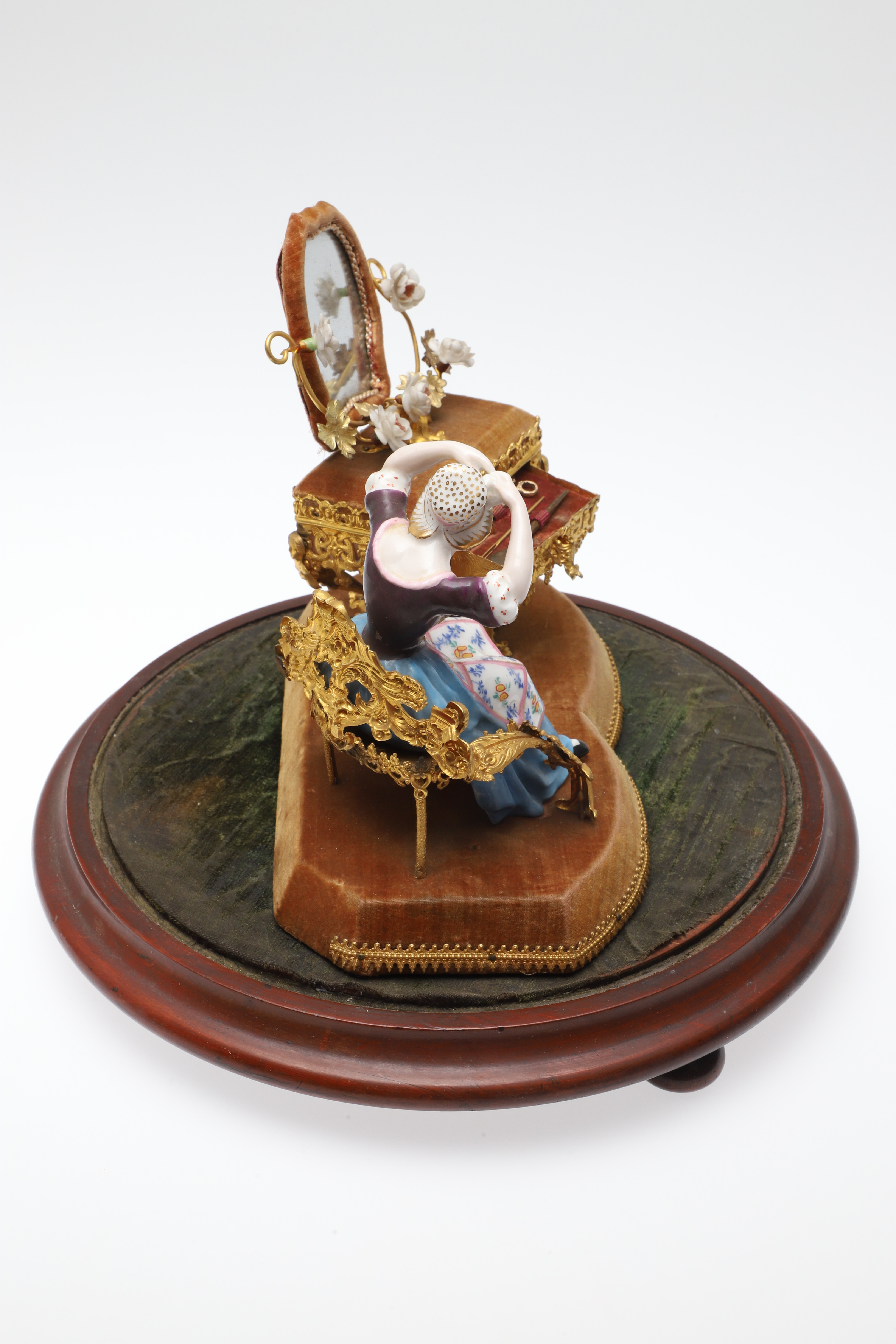 Images for 3931571. AN UNUSUAL PORCELAIN FIGURE & GILT METAL DRESSING ...