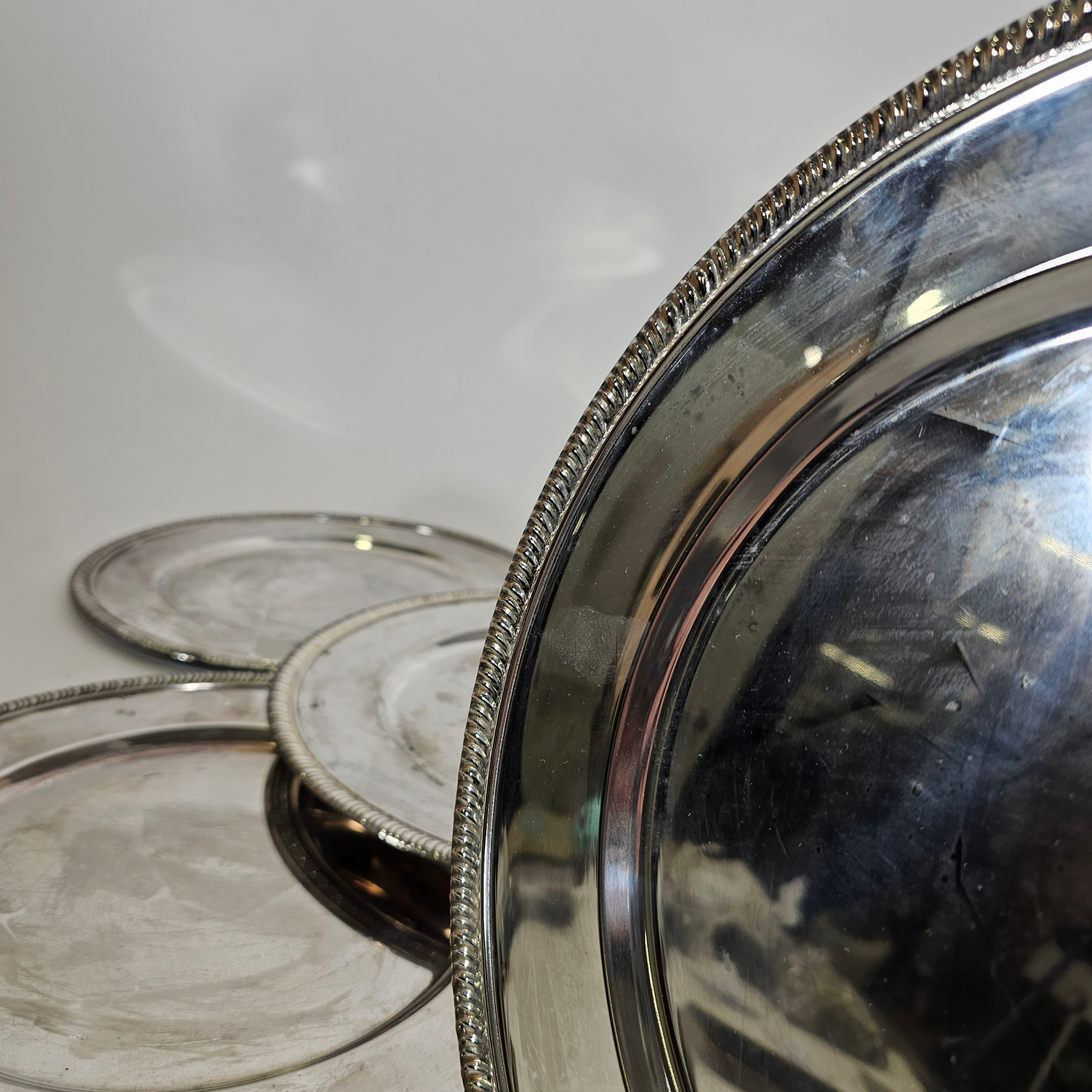 Images for 3950727. SET OF SIX RESPECT PLATES IN SILVER ALPACA WITH ...