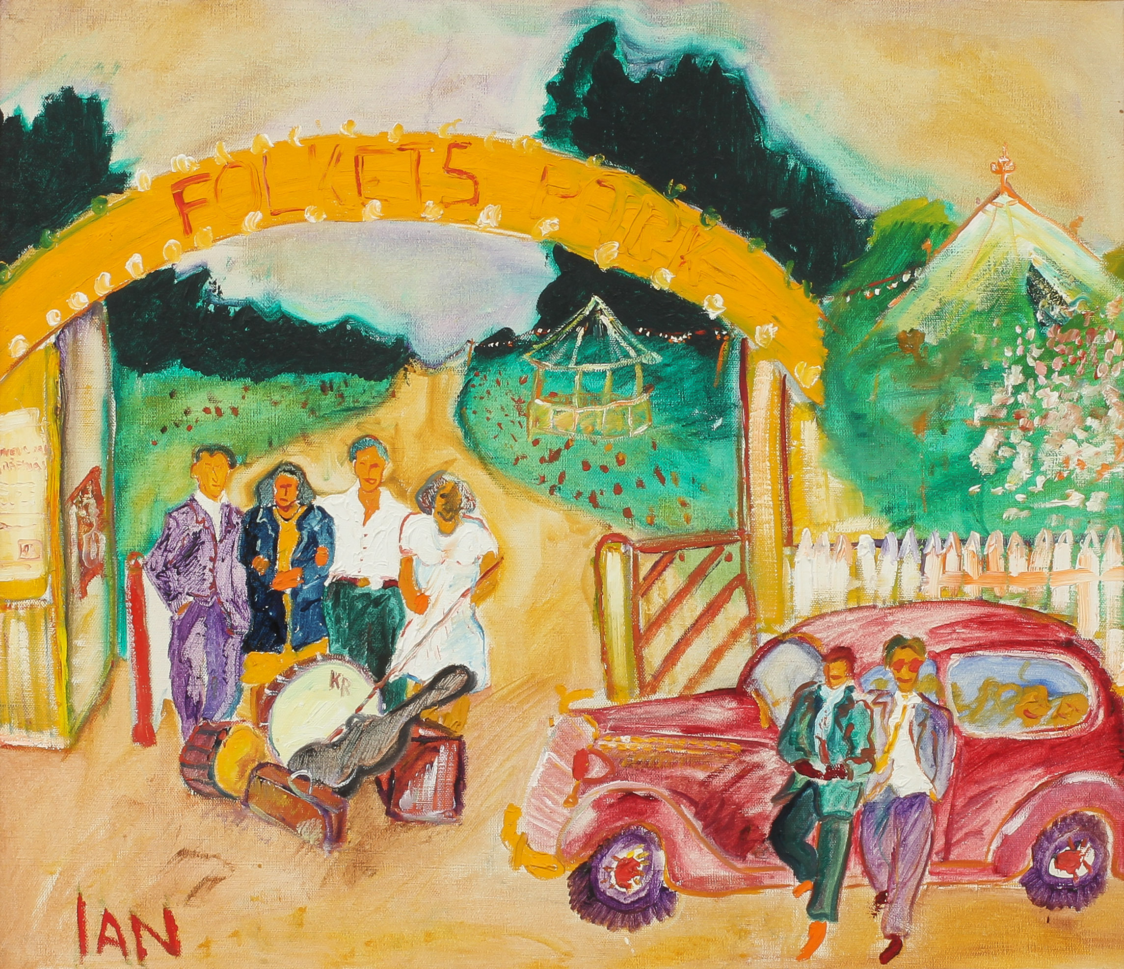 Images for 395584. IAN RUSTH. "Folkets park", oil on canvas, signed IAN ...