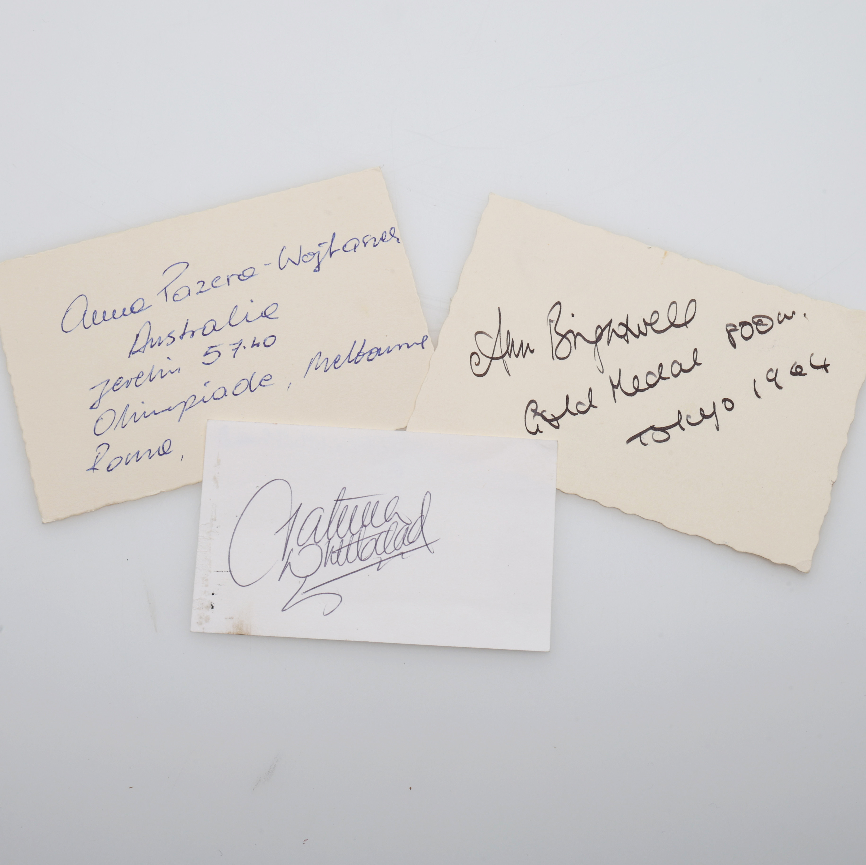 Images for 3990853. AUTOGRAPHS.. 3 ATHLETES — ANN PACKER-BRIGHTWELL ...