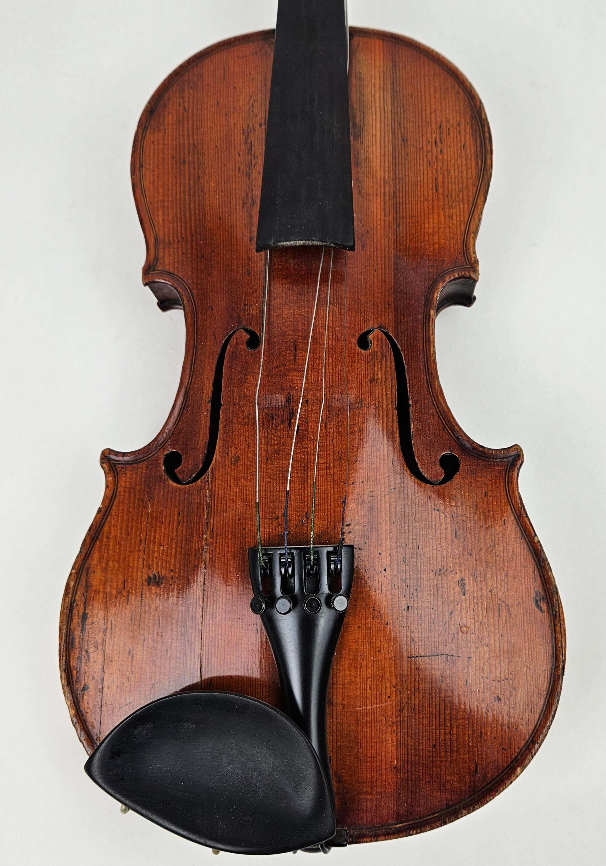 Images for 4016974. VIOLIN, with burnt stamp Nicolas Mathieu and 2 ...