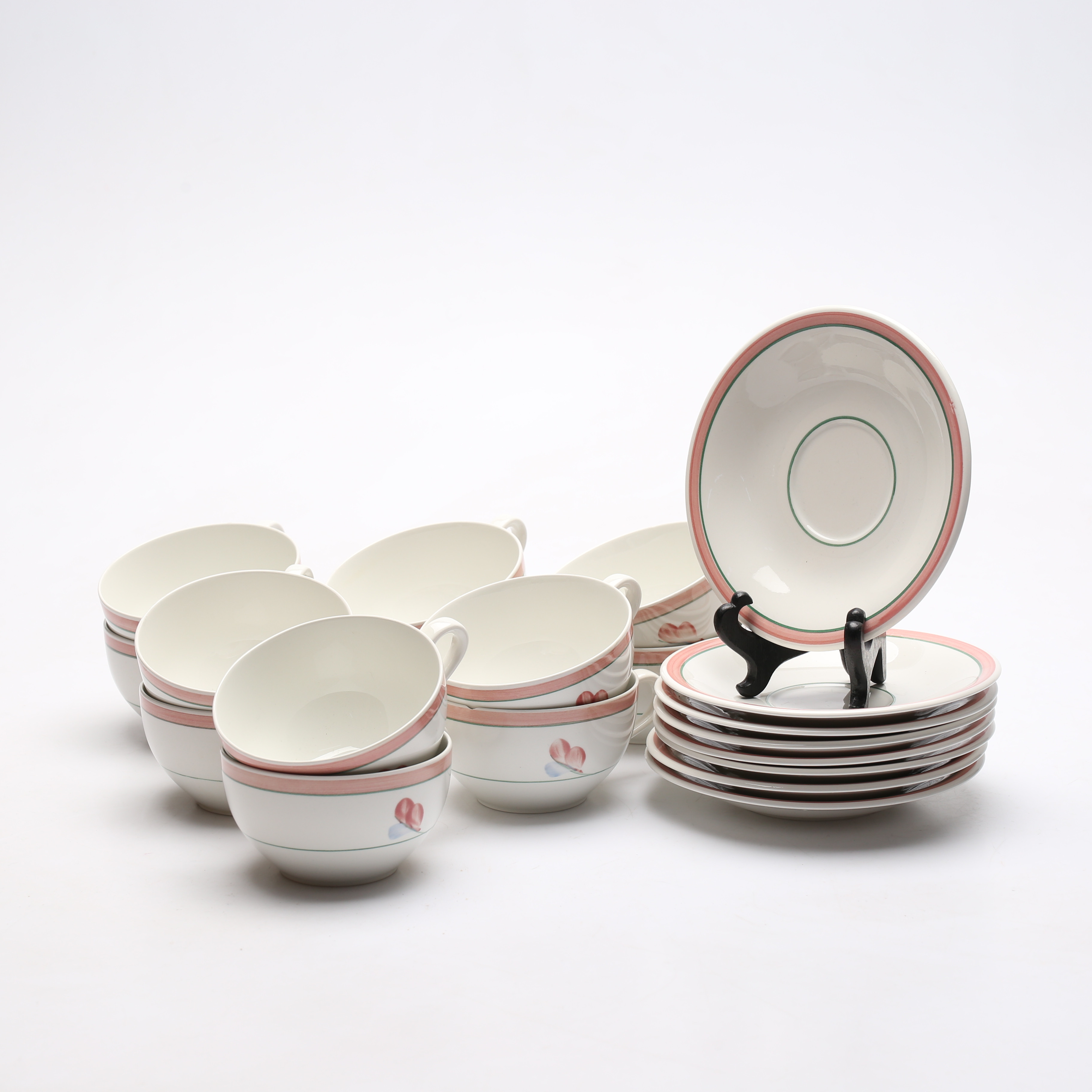 Images for 4055728. TEACUPS, 12 cups with 8 saucers, porcelain, “Jenny ...