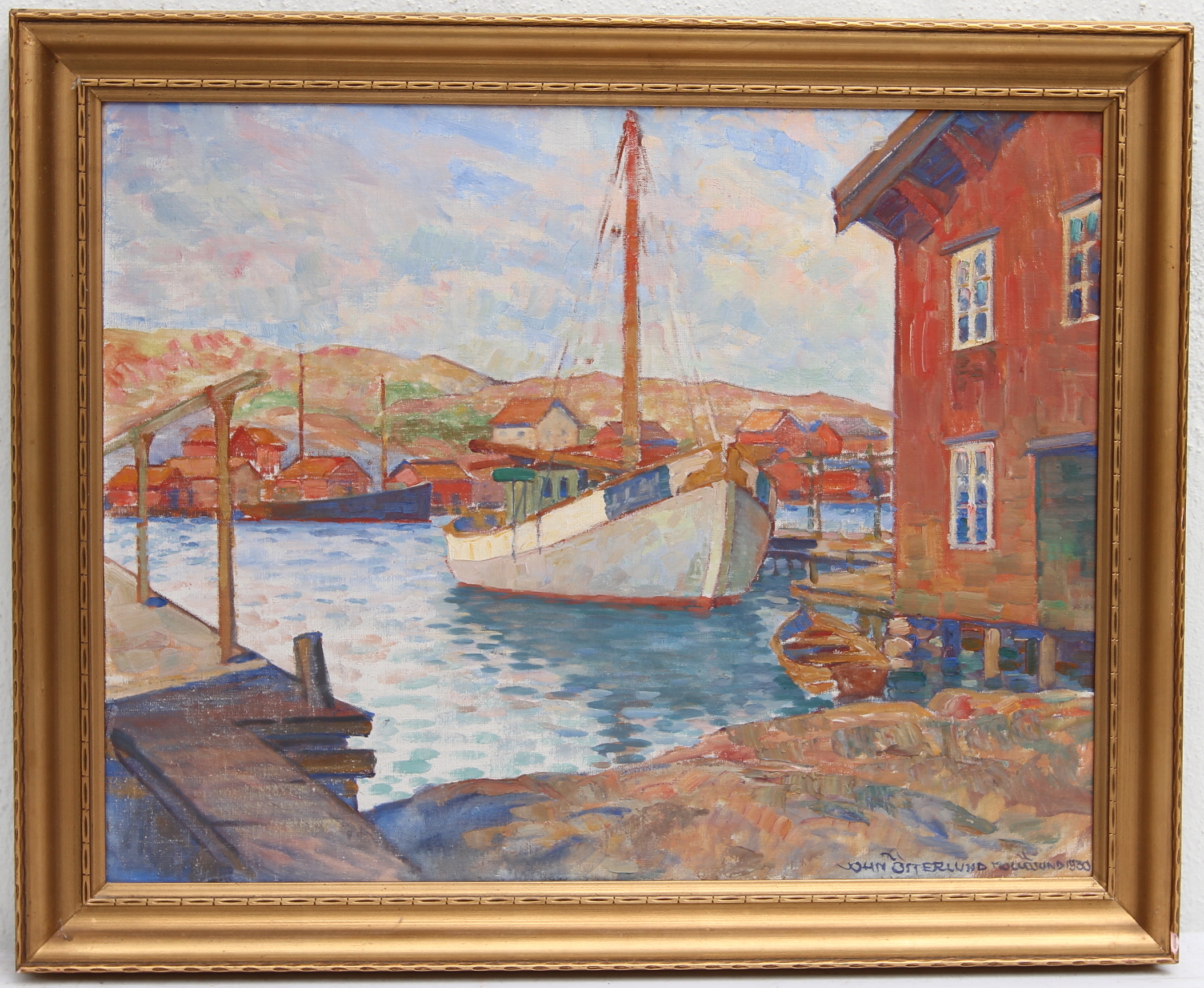 Images for 40583. JOHN ÖSTERLUND. Oil on Board. "Mollösund, 1930 ...