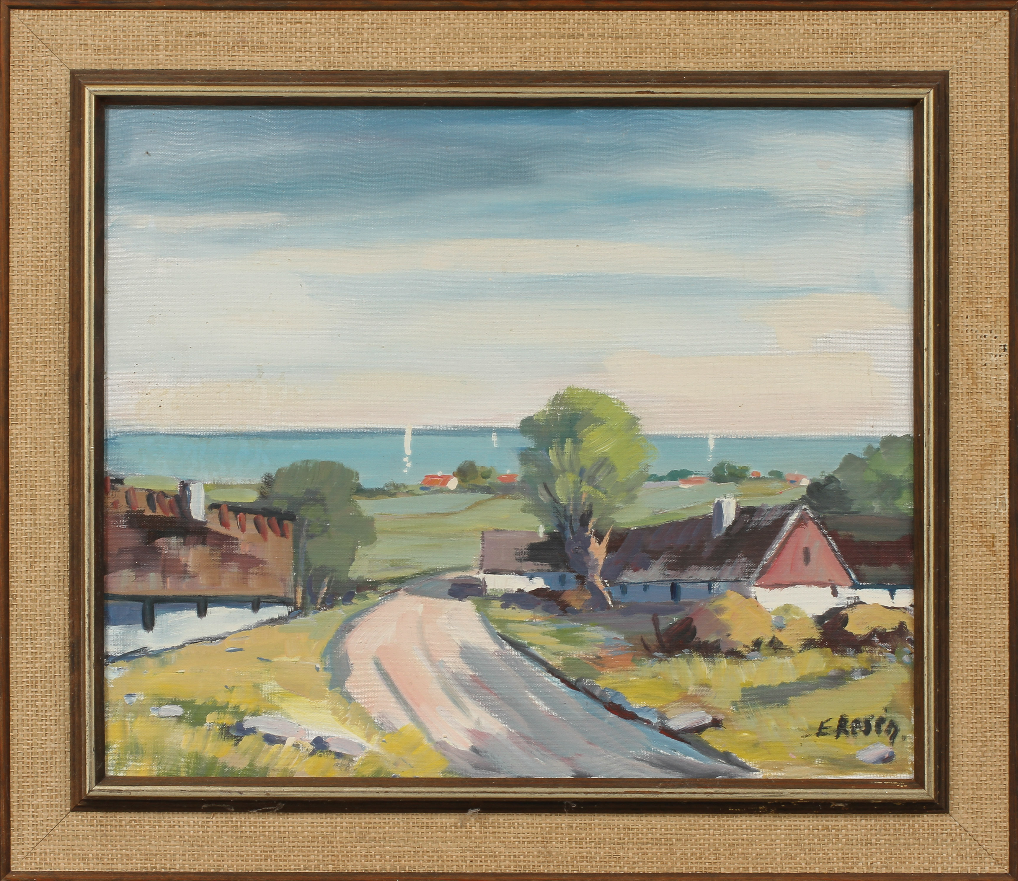 Images for 407431. OIDENTIFIERAD KONSTNÄR. Landscape with farms, oil on ...