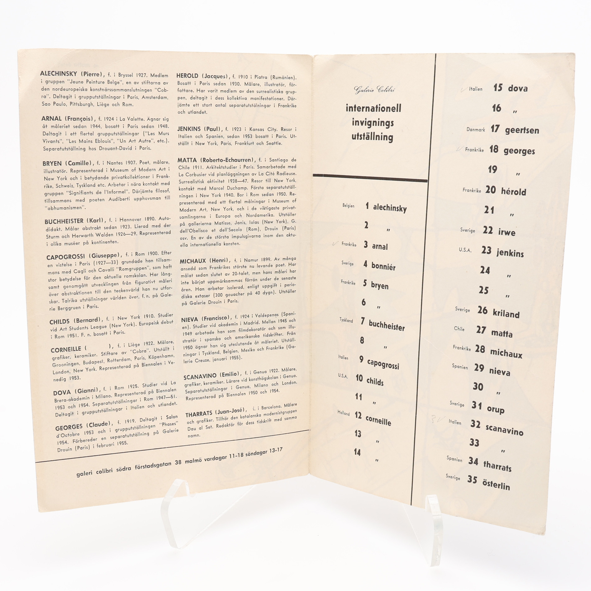 Images for 4087159. HUMMINGBIRD GALLERY. BROCHURE PRESENTING GALERIE ...