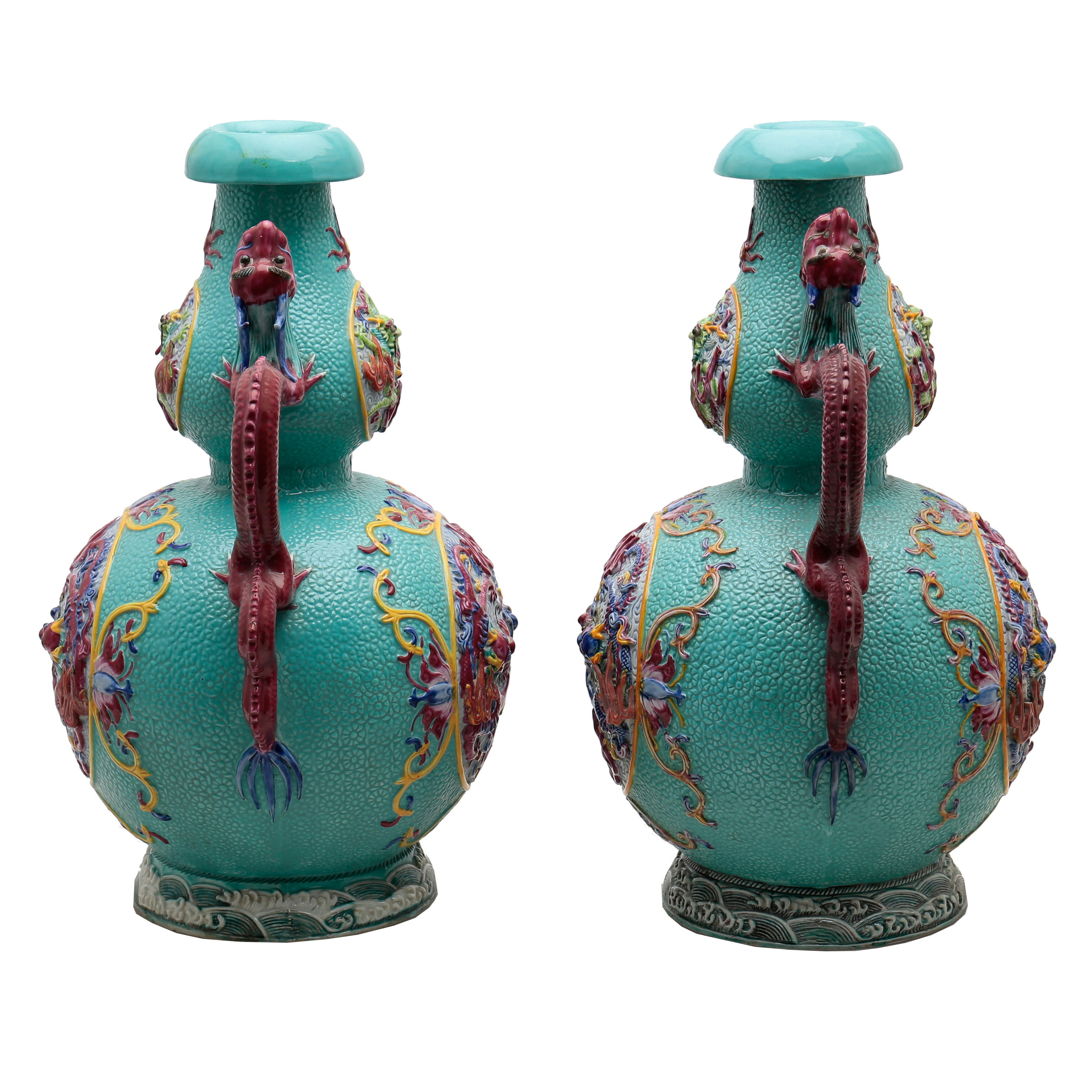 Imágenes para 4098974. Pareja de jarrones calabaza en porcelana ...