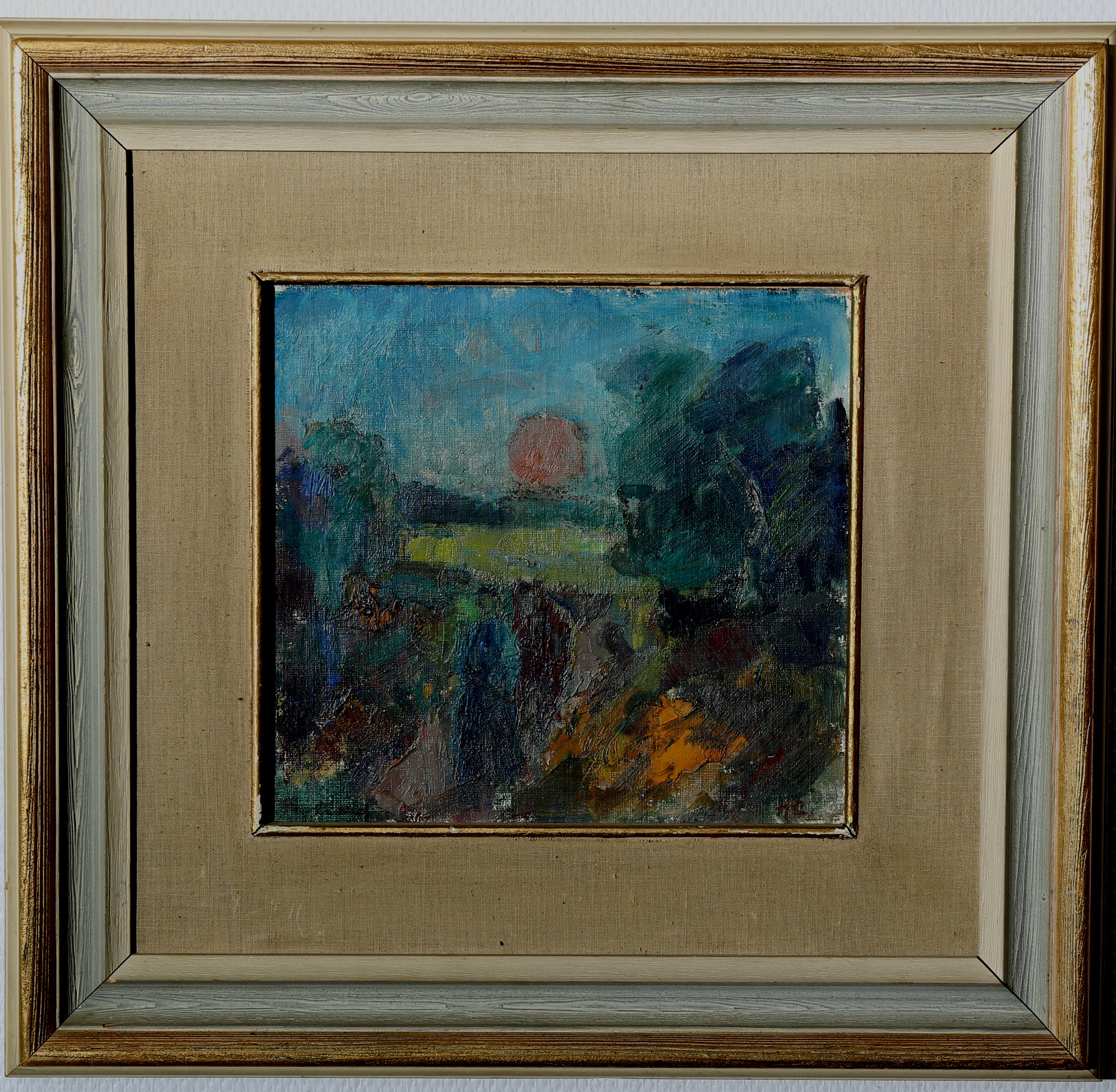 Images for 412484. HUGO CARLBERG. Oil on canvas, pasted, "On the way ...