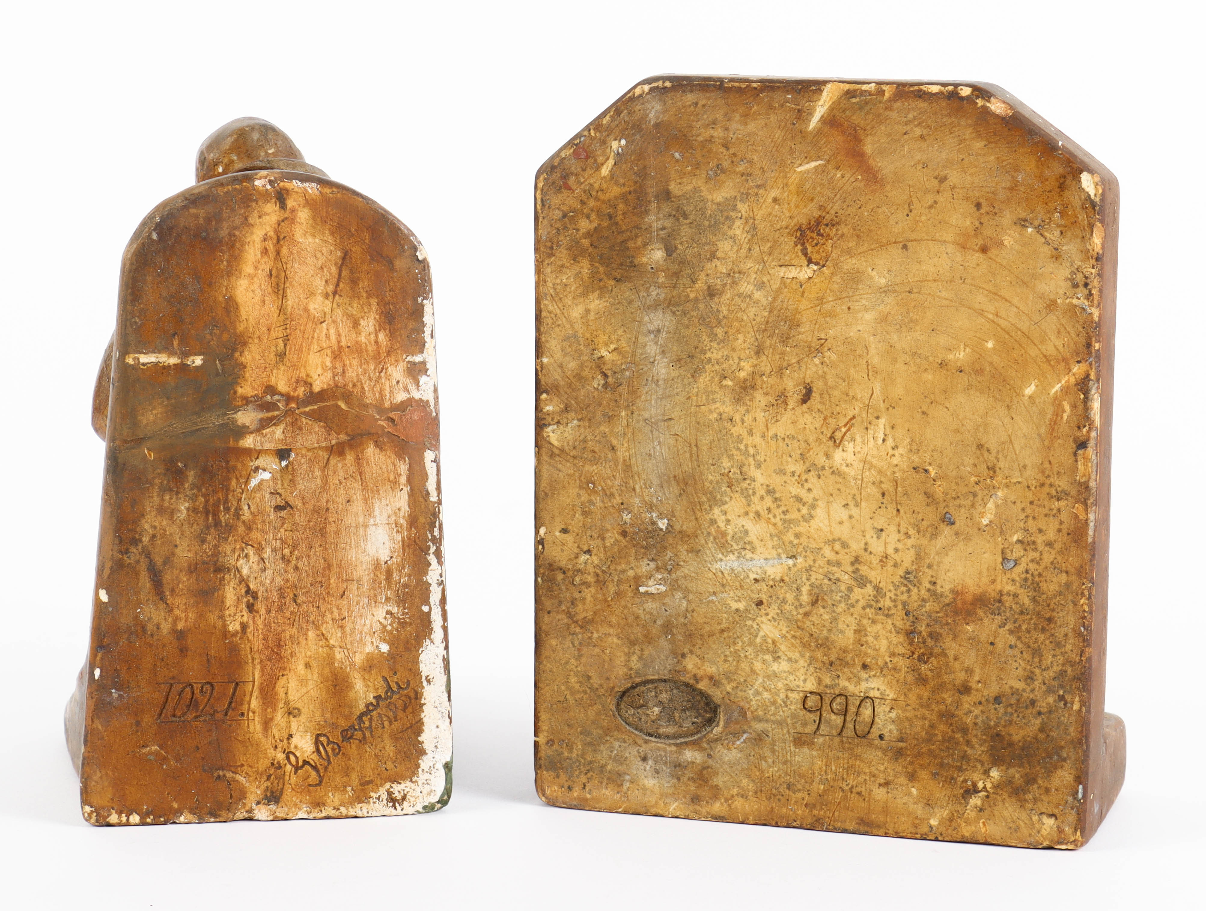 Images for 4129951. BOOKEND Seated monk G Bernardi, Kunstgjuteri ...